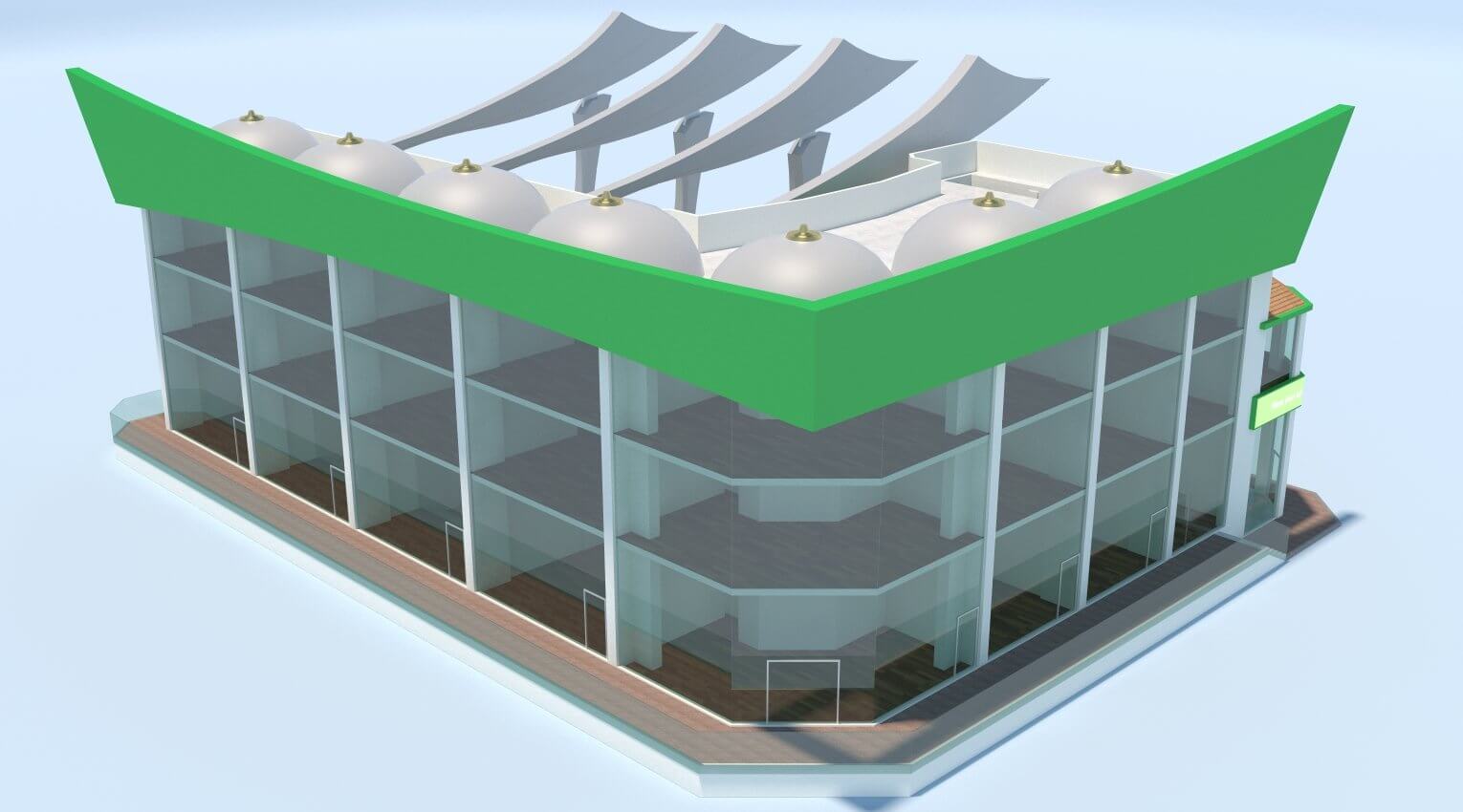 Gym Commercial Building - 3D Model by TheBeachMarket