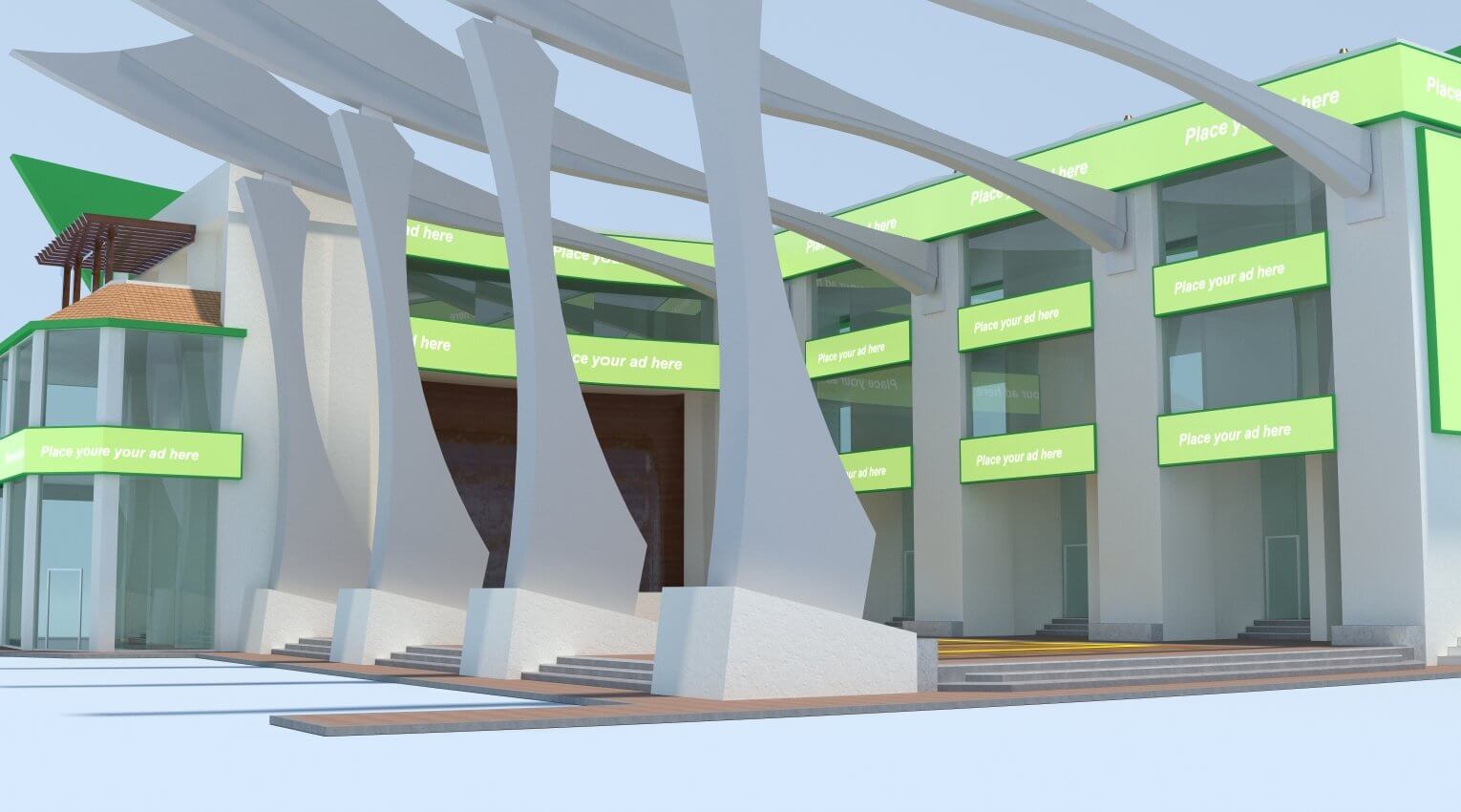 Gym Commercial Building - 3D Model by TheBeachMarket