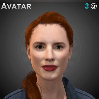 Jessica Chastain - 3D Model by TheBeachMarket