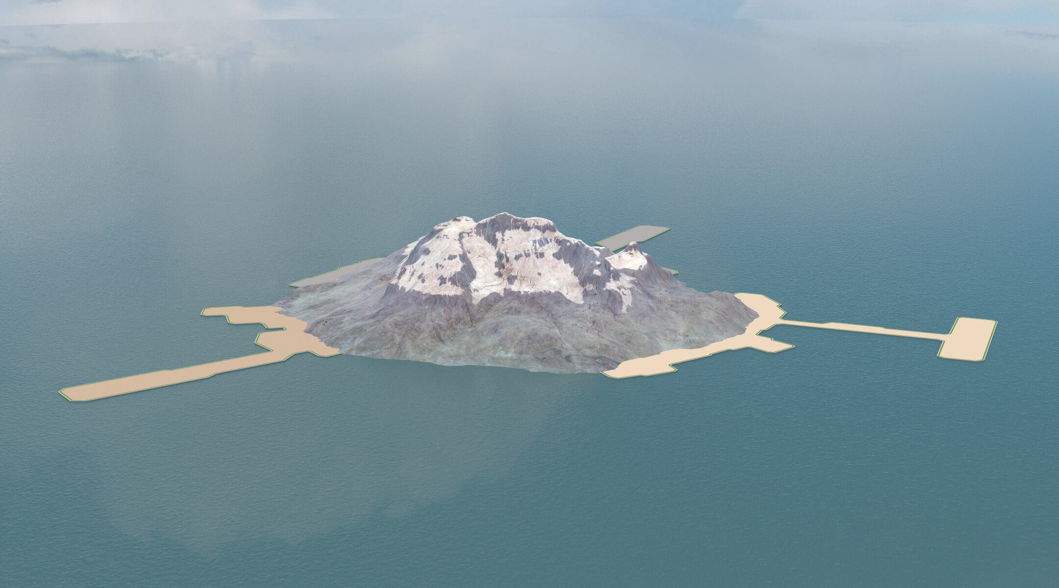 Montina Peak Island - 3D Model by TheBeachMarket