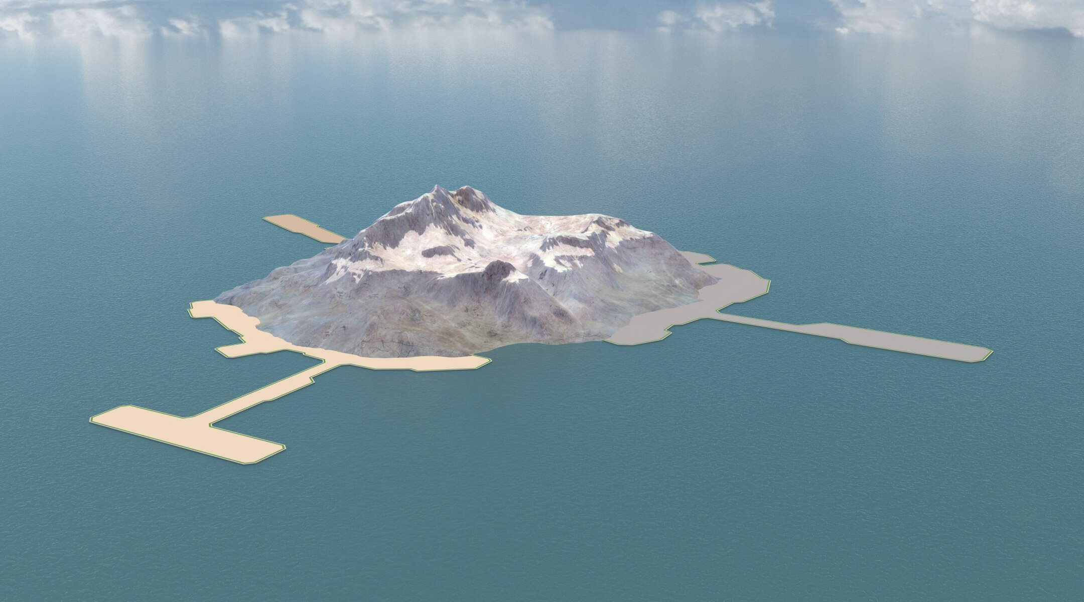 Montina Peak Island - 3D Model by TheBeachMarket