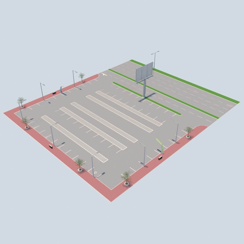 Parking Area - 3D Model by TheBeachMarket