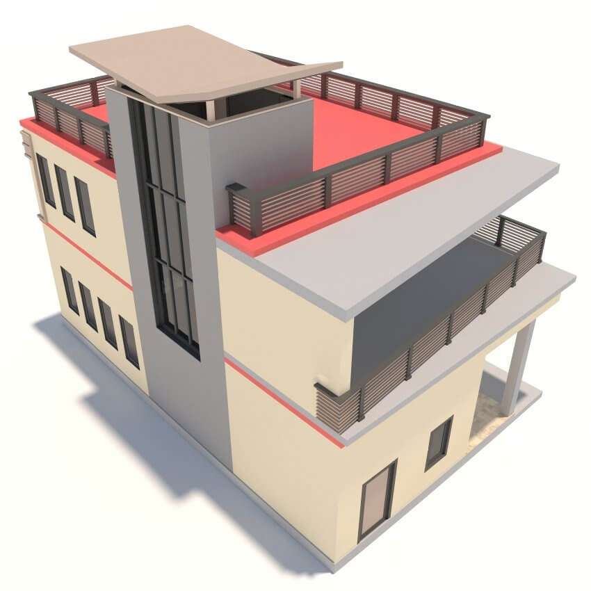 Precast House - 3D Model by TheBeachMarket