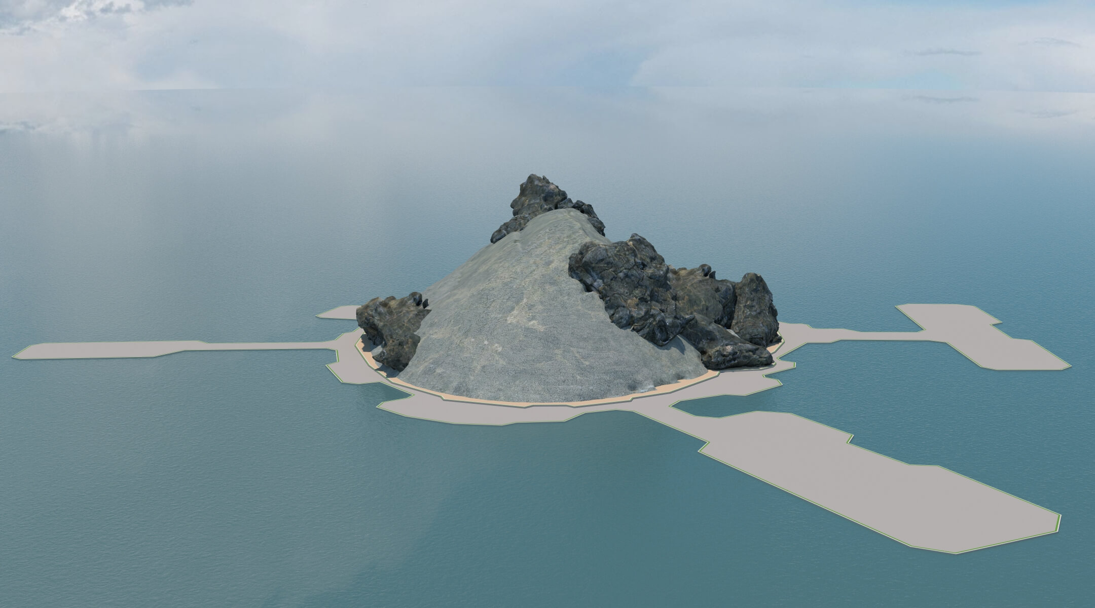 Pyramidia Island - 3D Model by TheBeachMarket