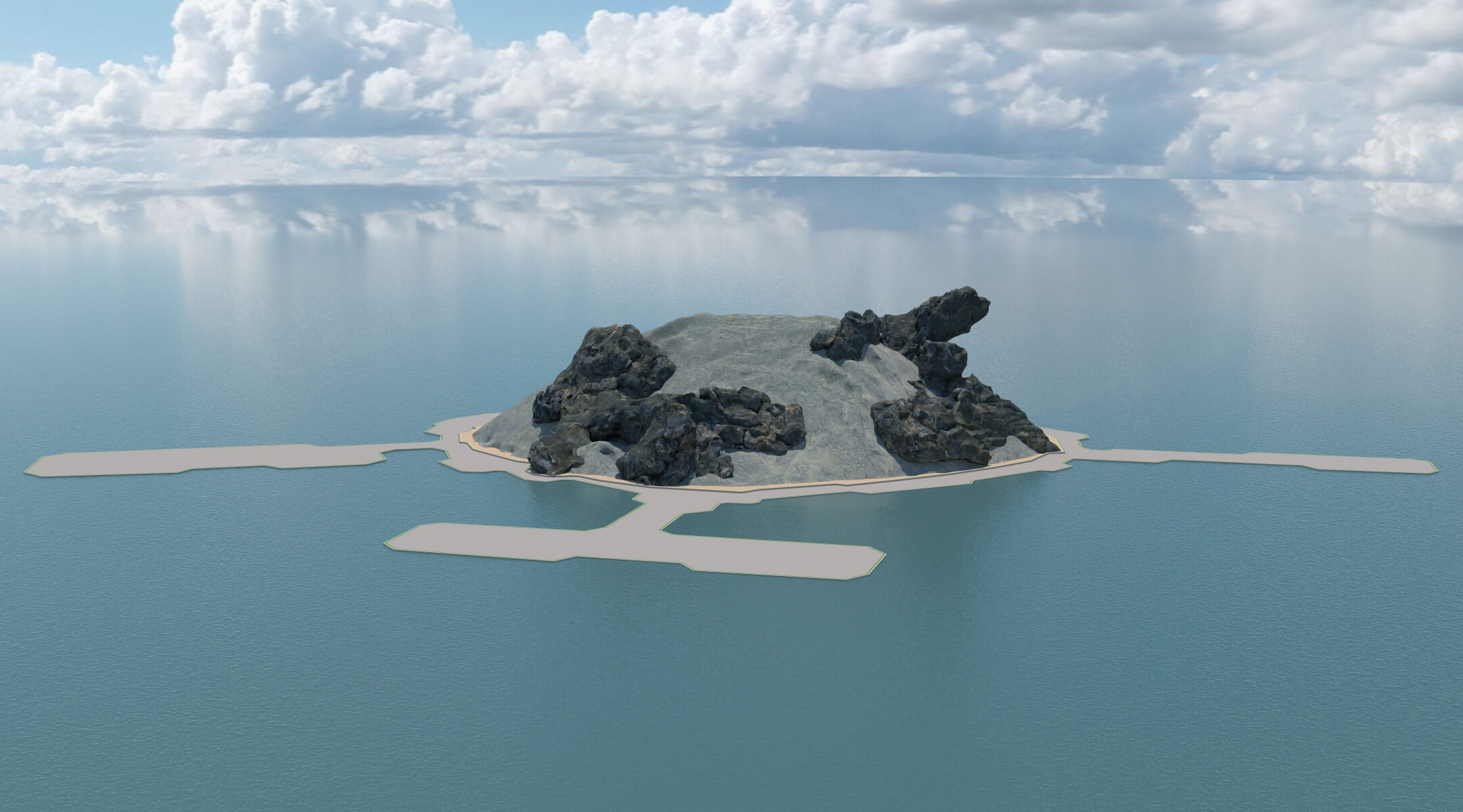 Pyramidia Island - 3D Model by TheBeachMarket