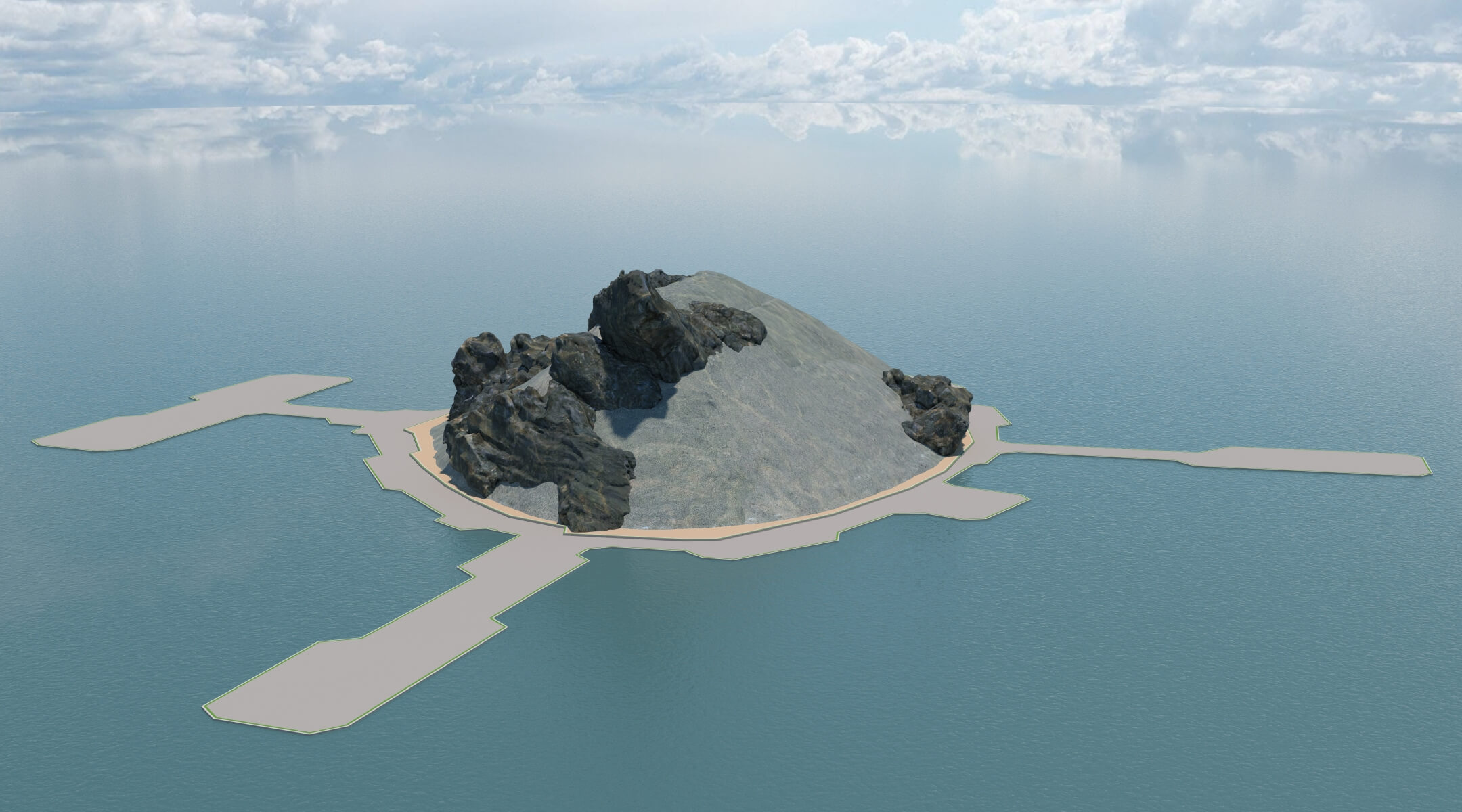 Pyramidia Island - 3D Model by TheBeachMarket