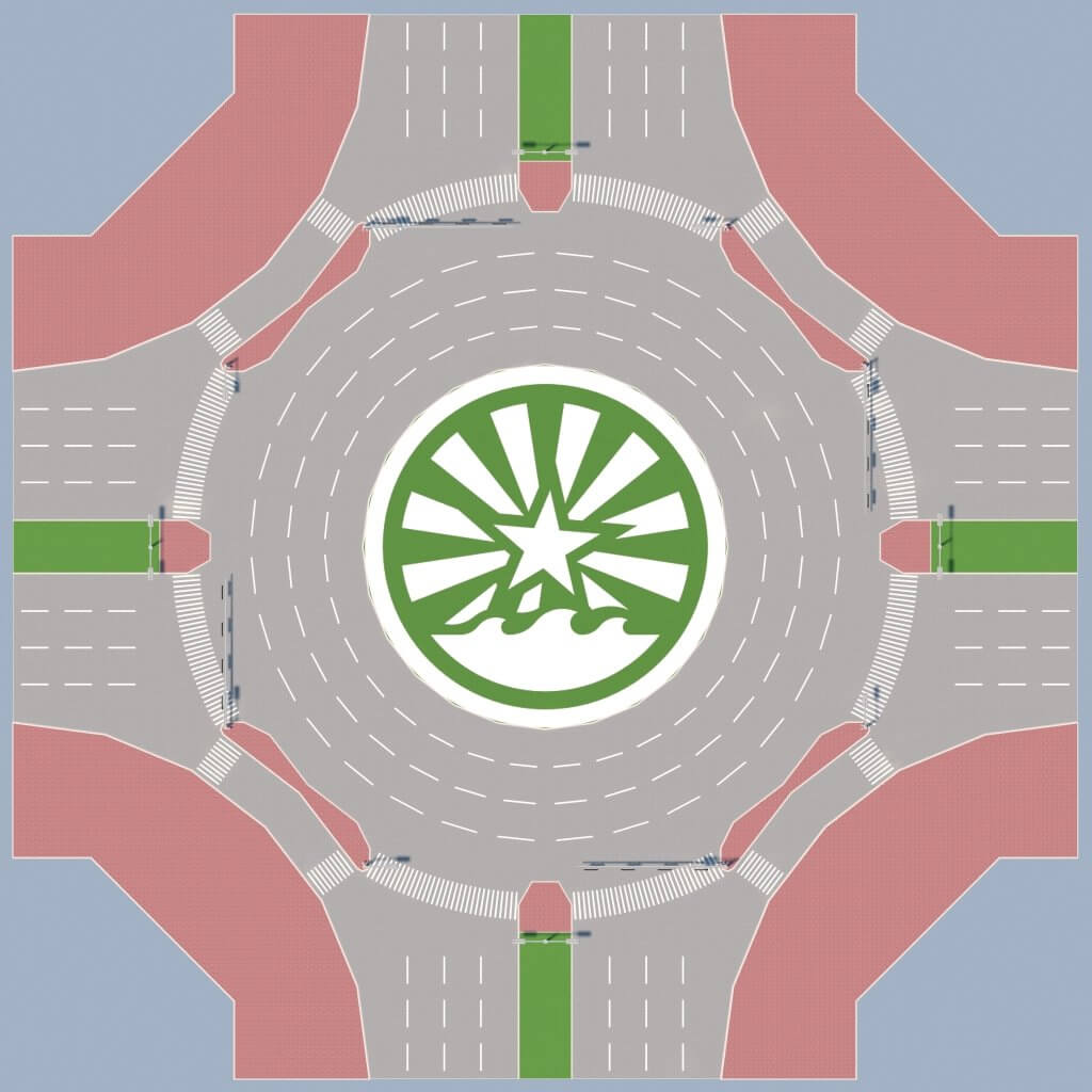 Roundabout Signal - 3D Model by TheBeachMarket