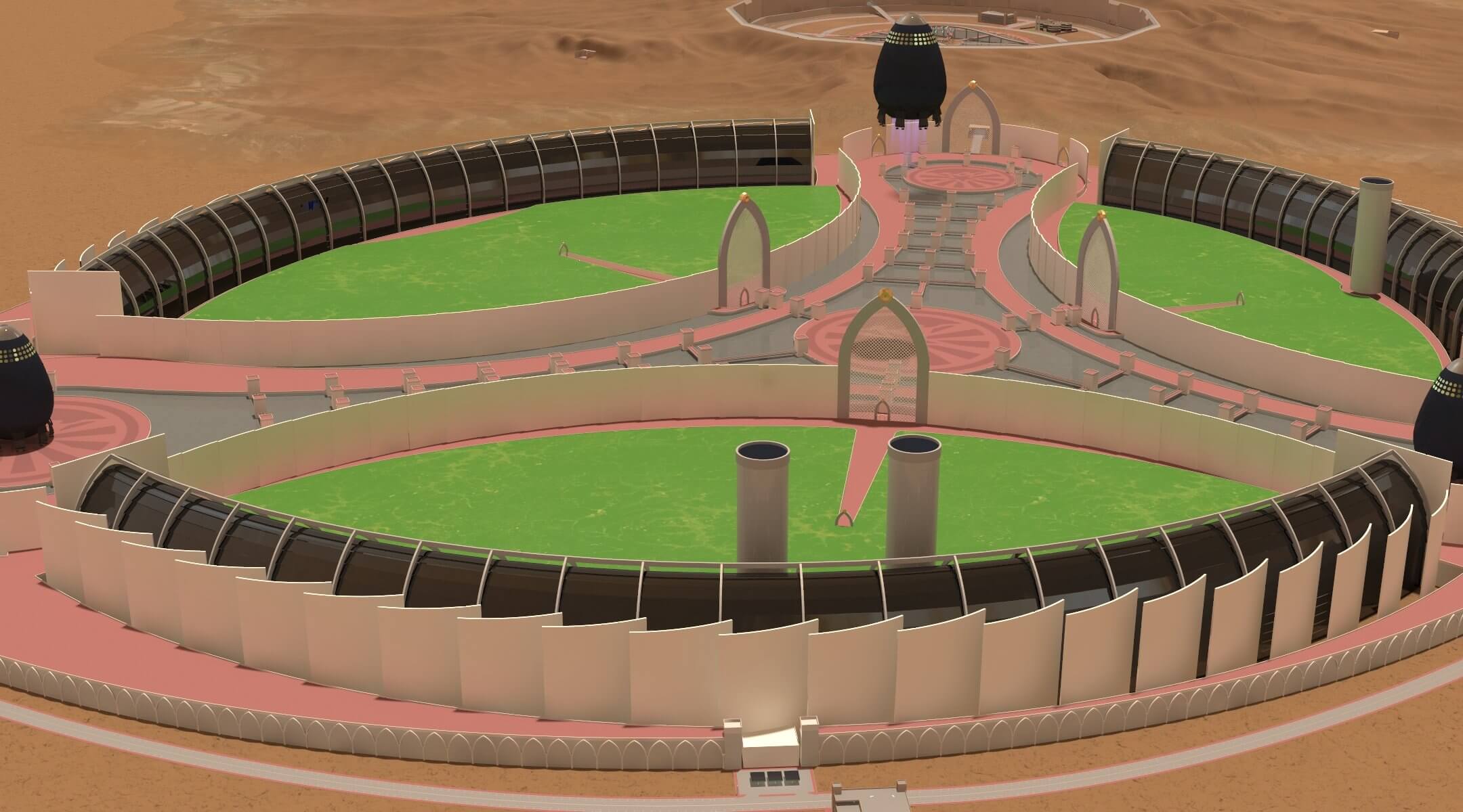 Spaceport City - Mars 3D Model by TheBeachMarket