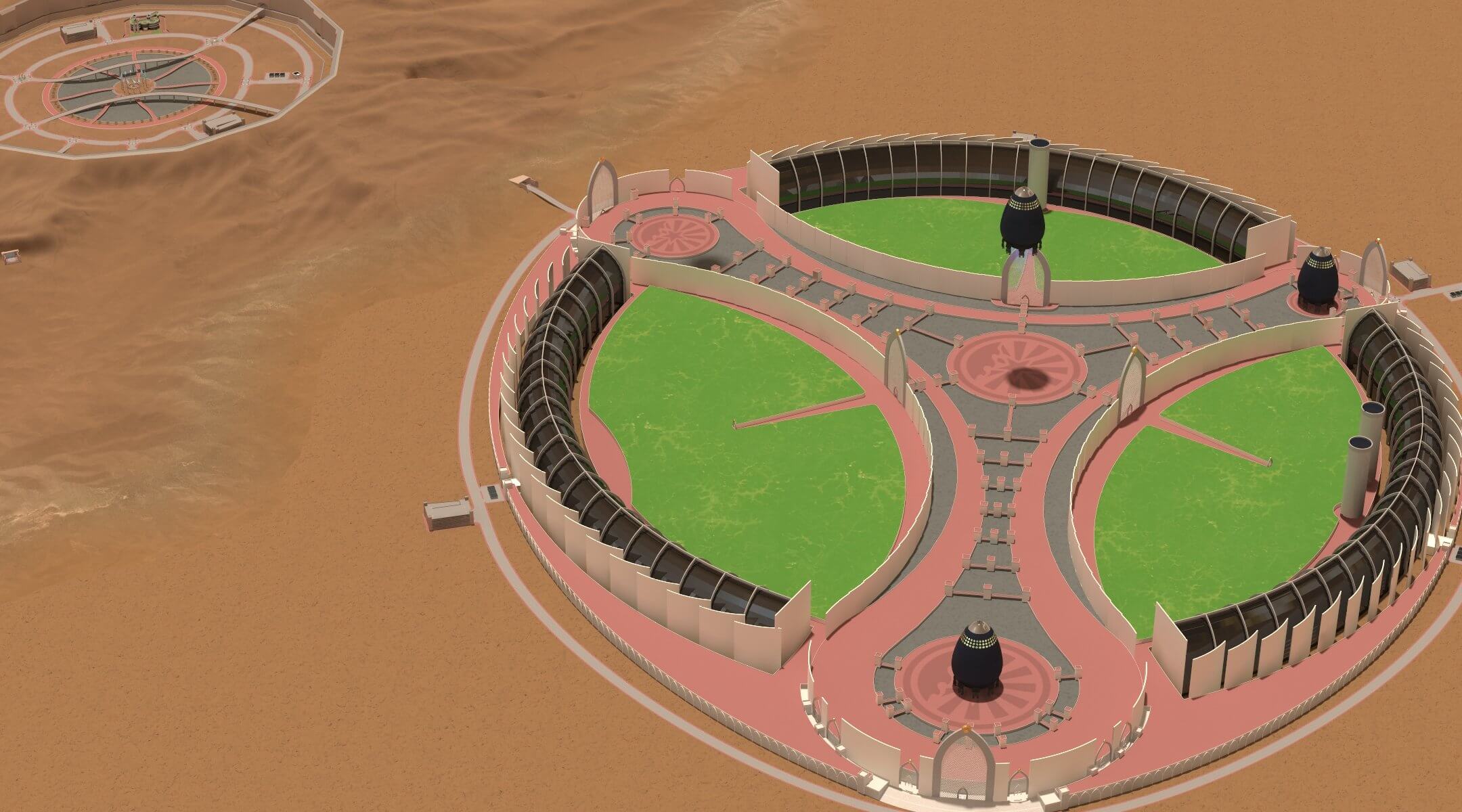 Spaceport City - Mars 3D Model by TheBeachMarket