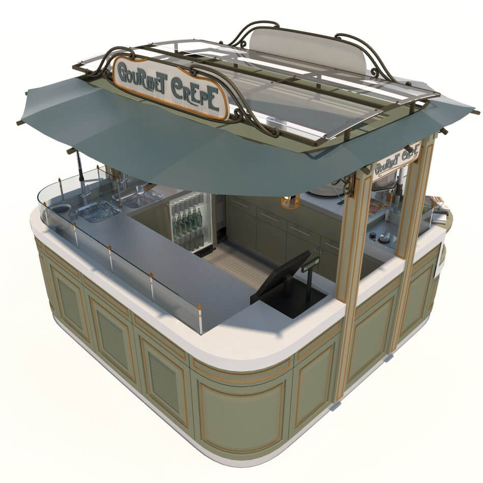Victorian Crepe Kiosk - 3D Model by TheBeachMarket