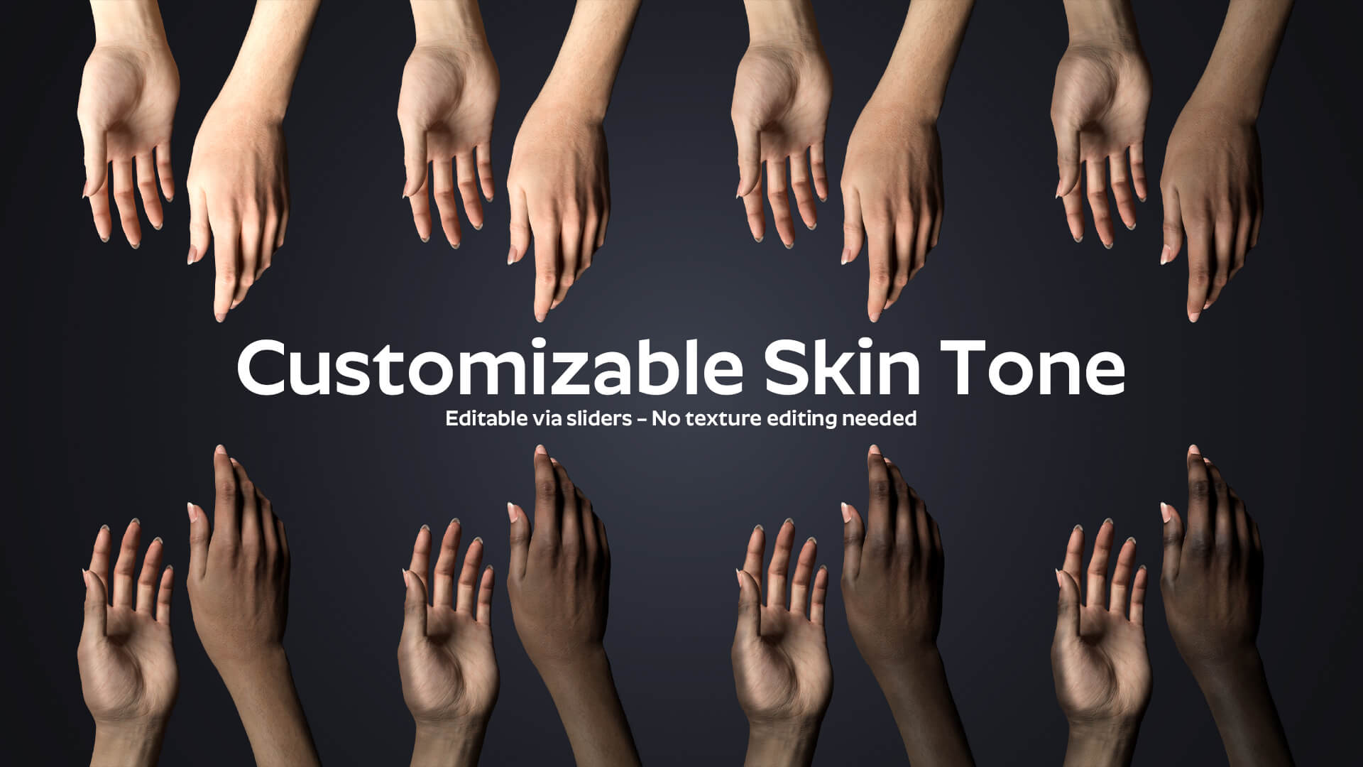 Realistic Female Arms - Customizable Edition 3D Model by TheCatEmpire