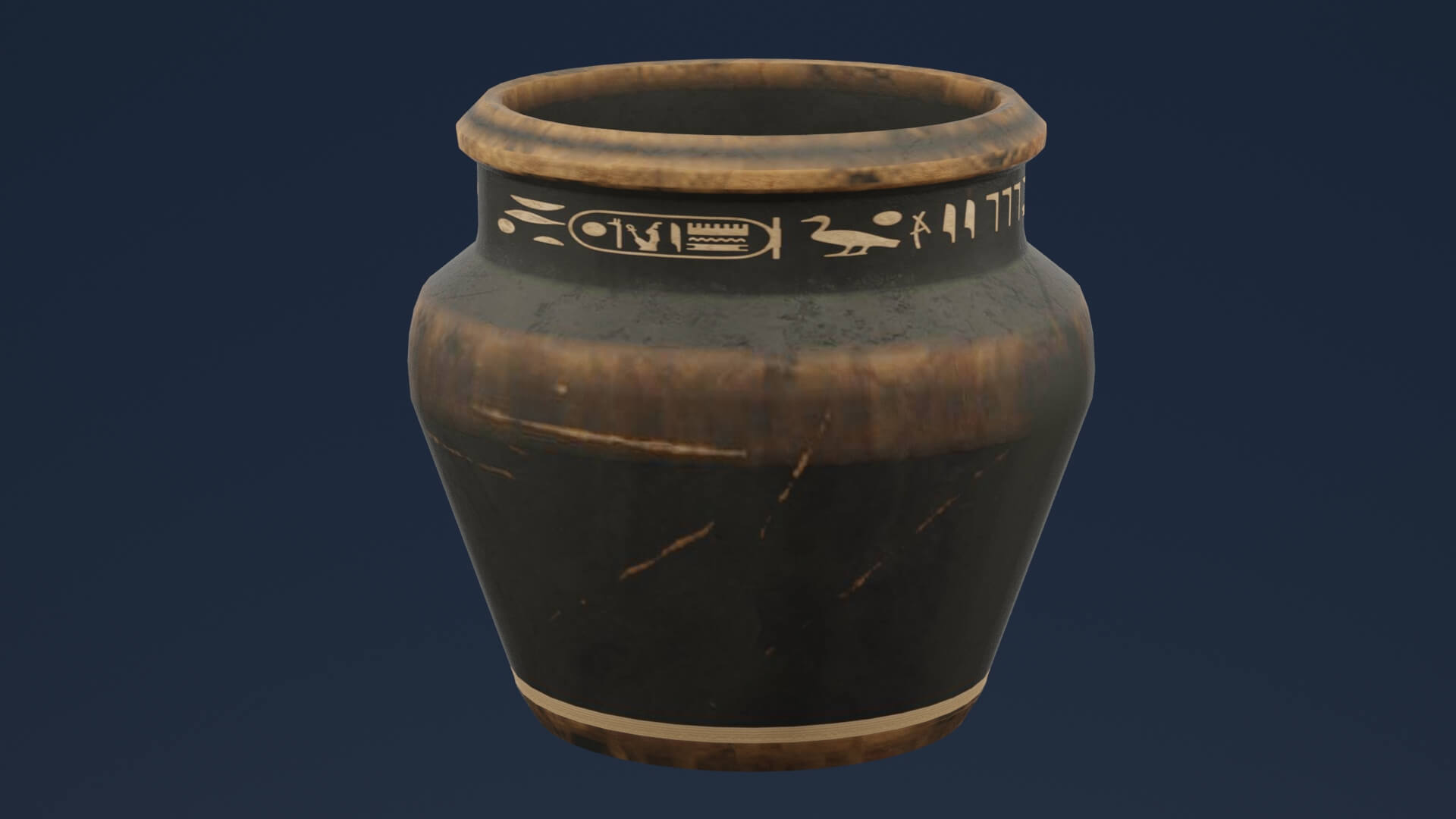 Ancient Egyptian Pot - 3D Model by thedazking