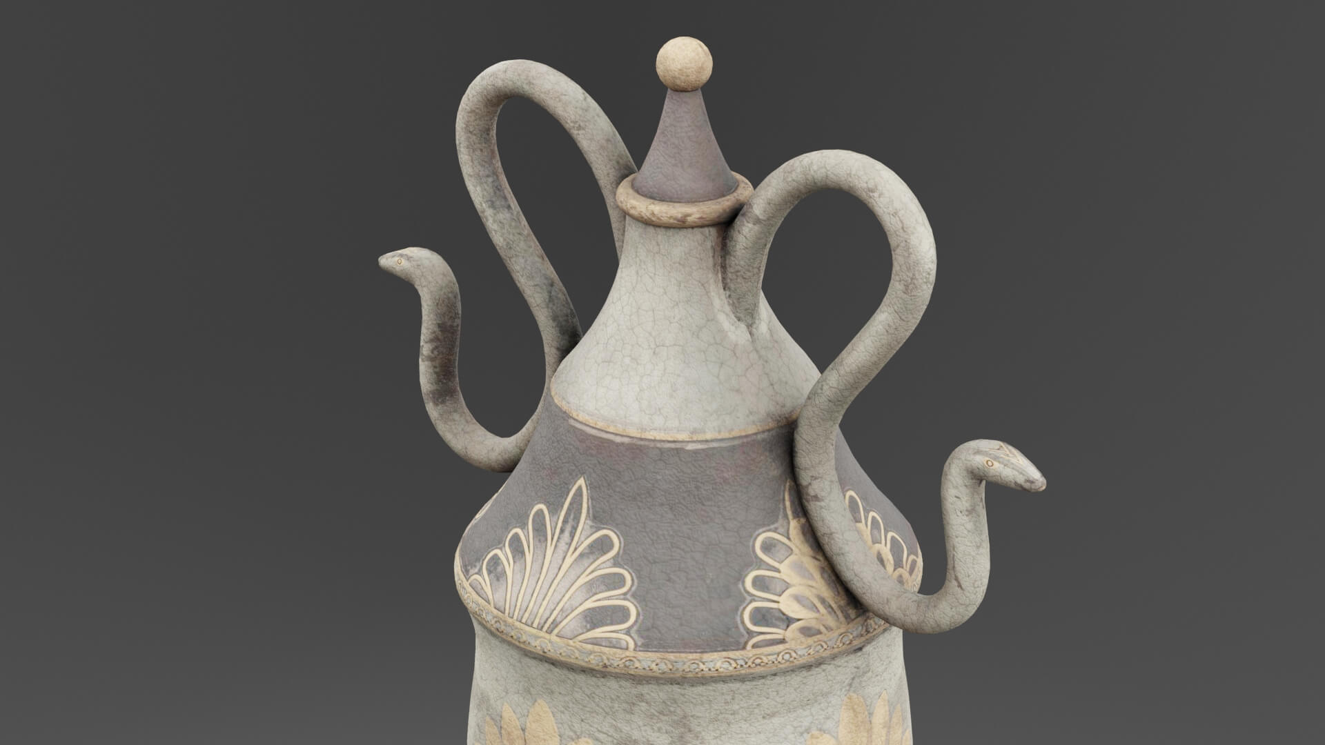 Ancient Golden Urn - 3D Model by thedazking