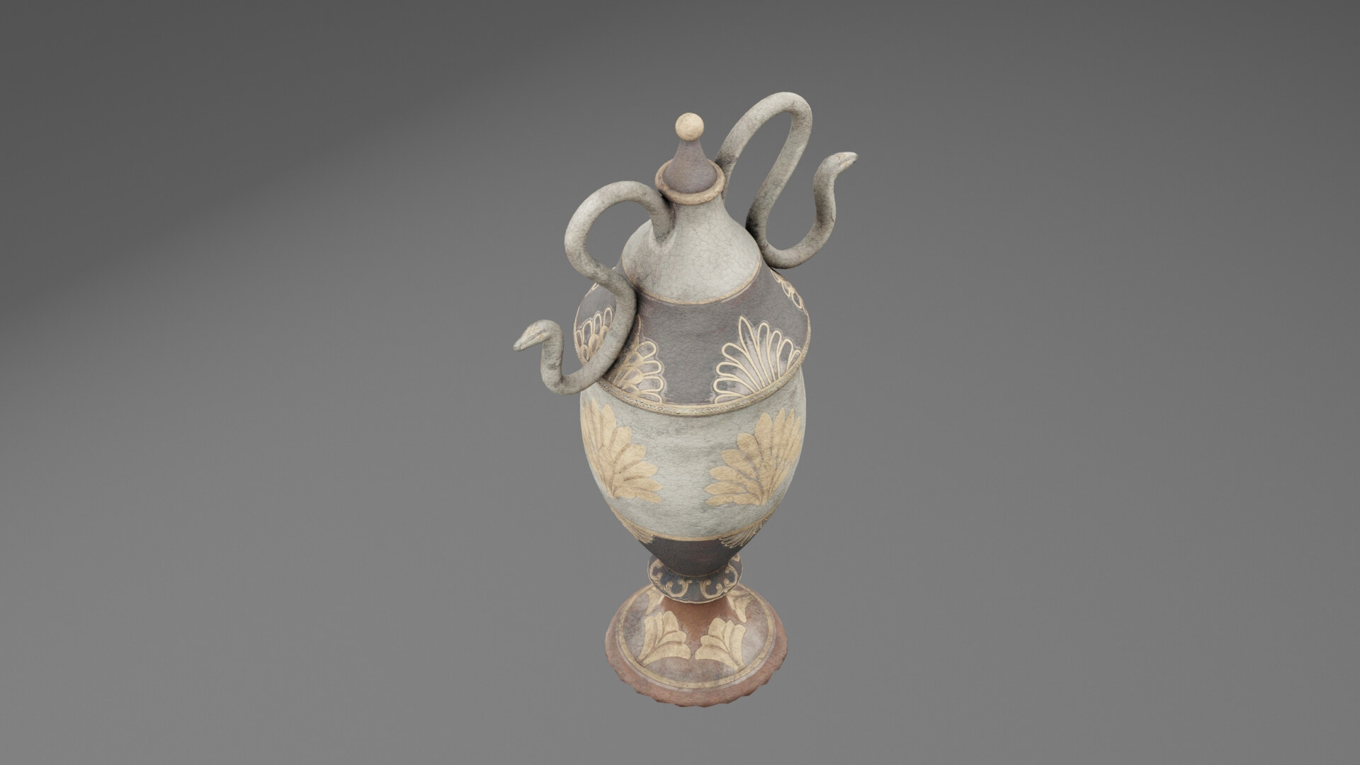 Ancient Golden Urn - 3D Model by thedazking