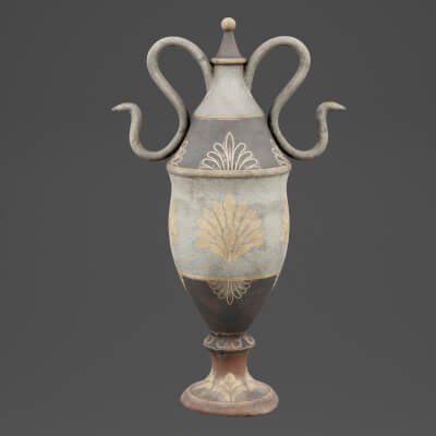 Ancient Golden Urn - 3D Model by thedazking