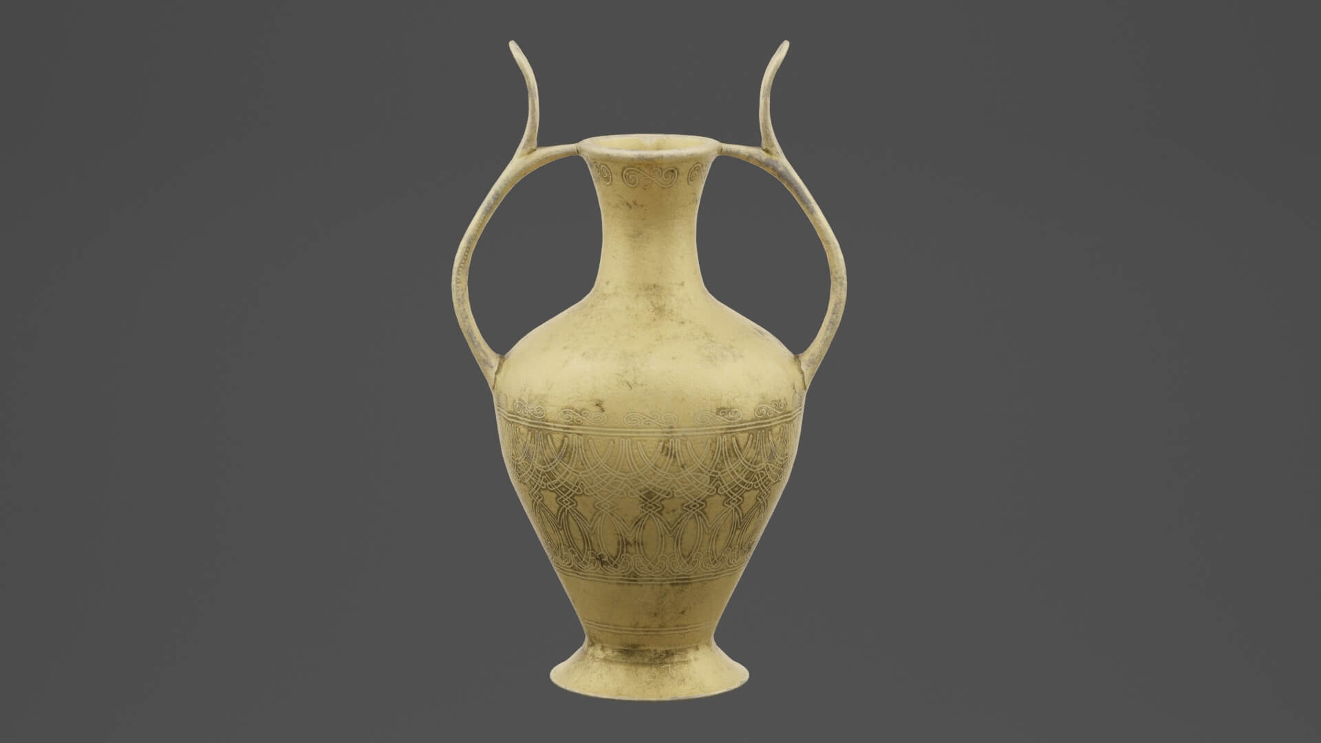 Ancient Golden Urn - 3D Model by thedazking