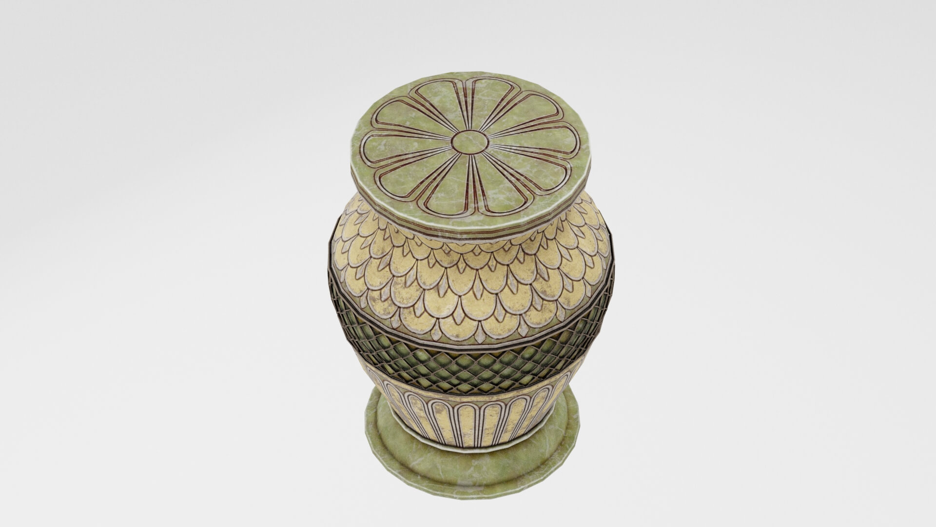 Ancient Golden Urn - 3D Model by thedazking