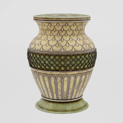 Ancient Golden Urn - 3D Model by thedazking