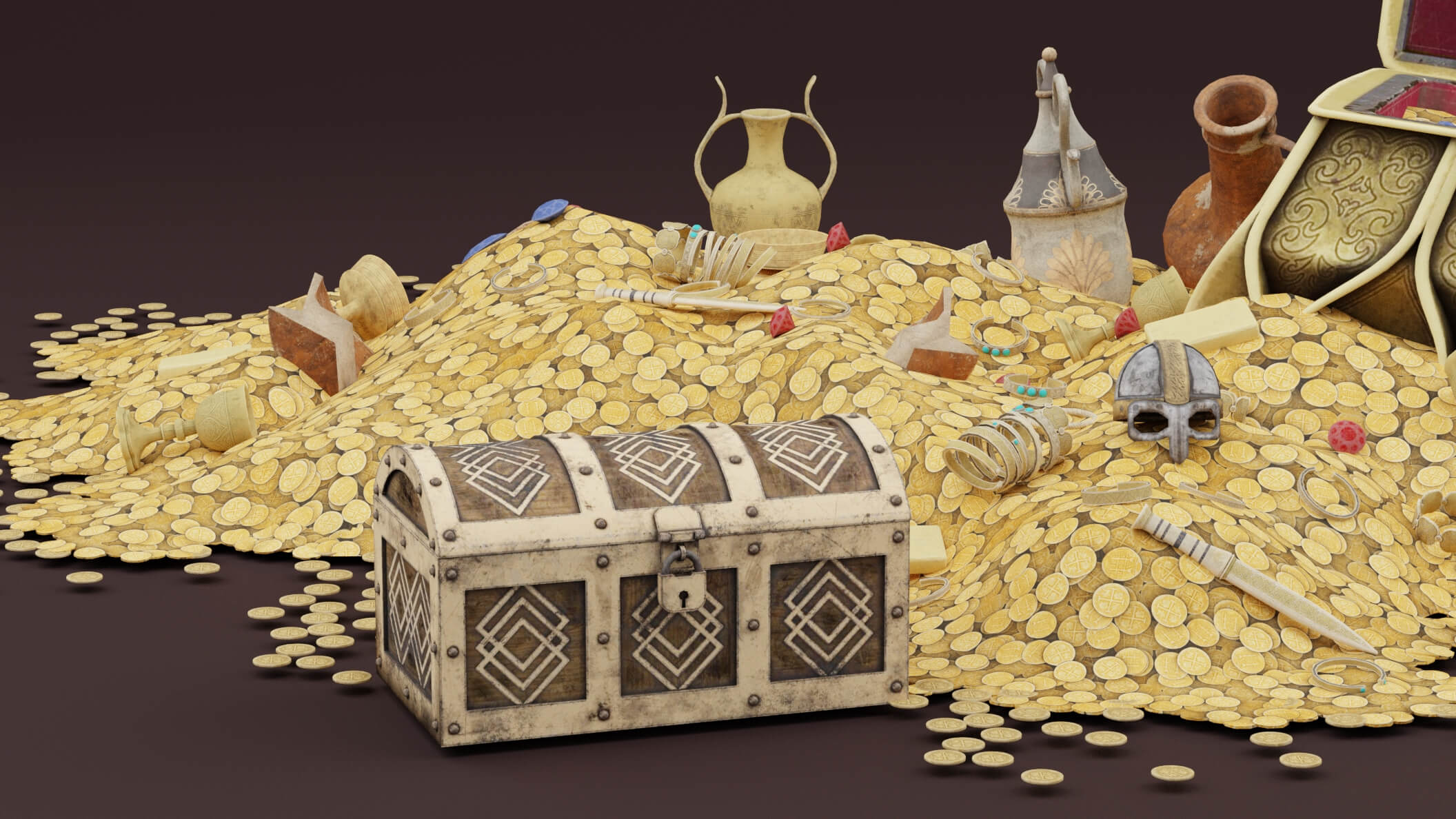 Ancient Treasure - 3D Model by thedazking