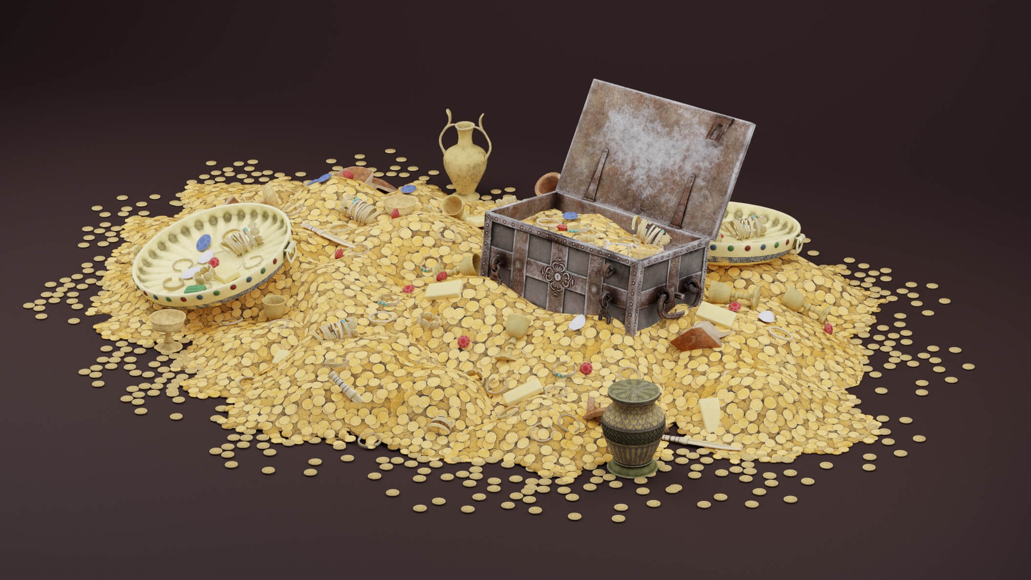 Ancient Treasure - 3D Model by thedazking