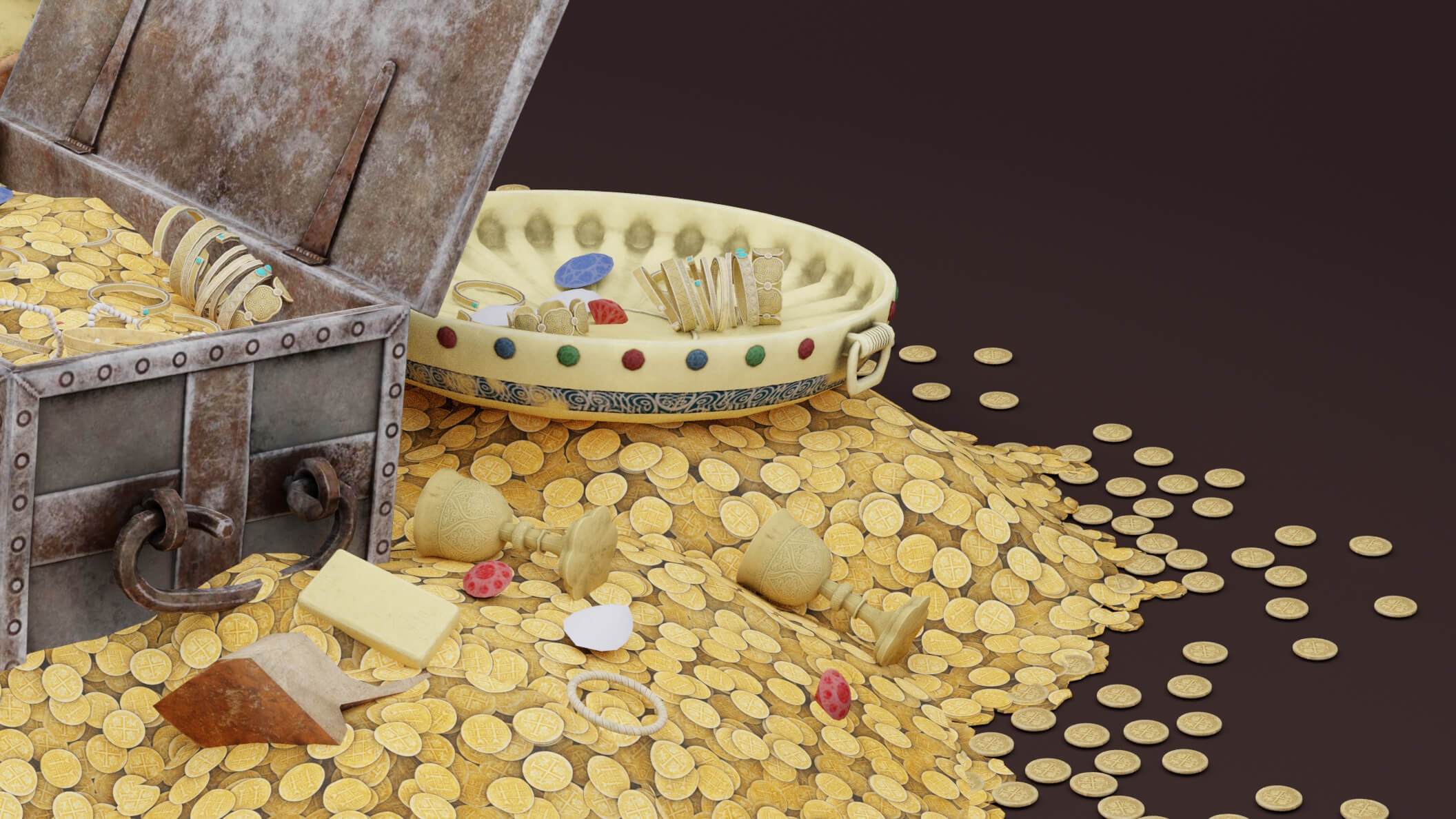 Ancient Treasure - 3D Model by thedazking