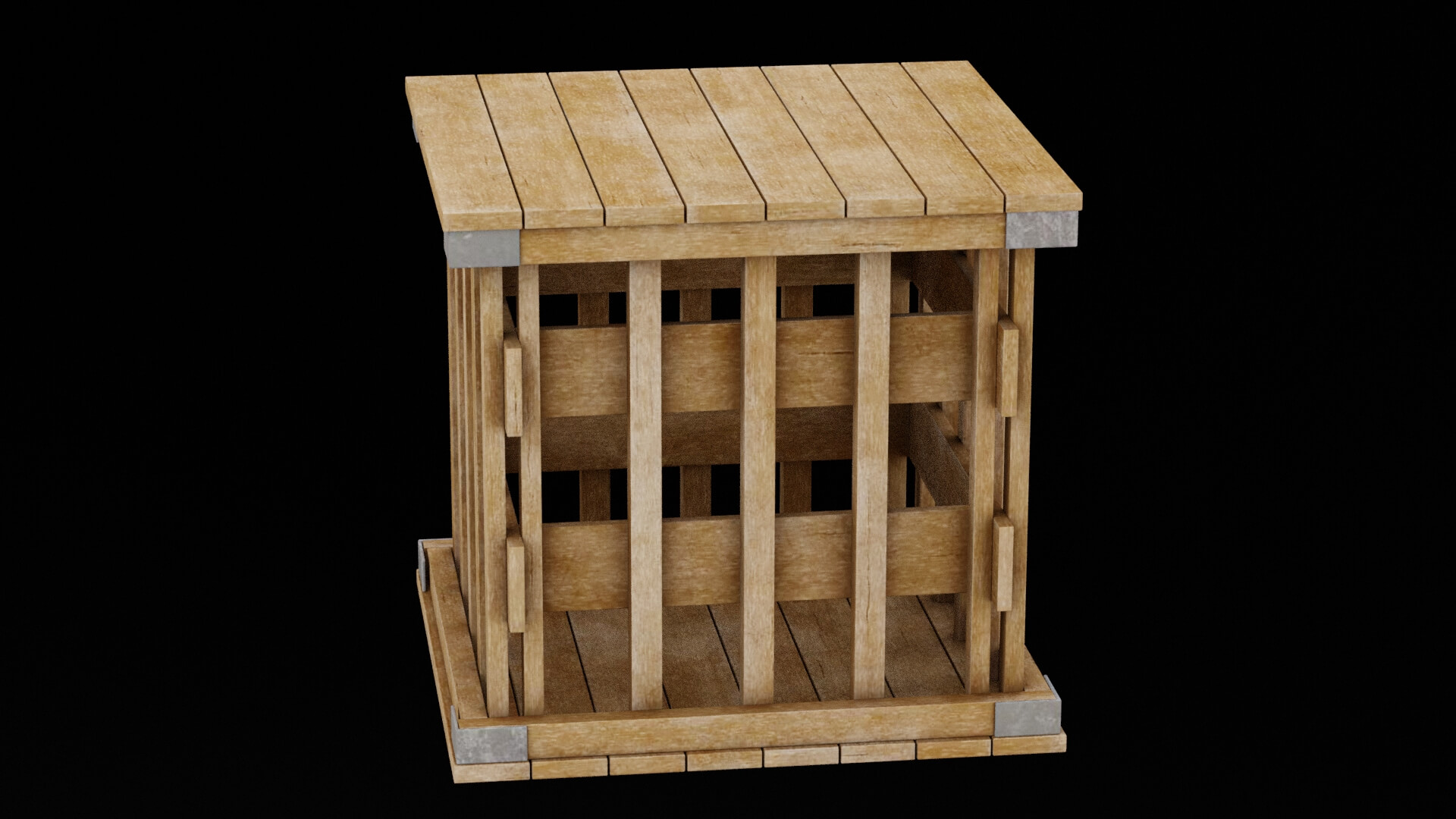 Animal Wooden Cage - 3D Model by thedazking