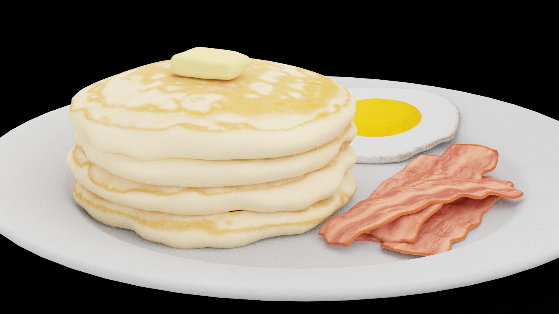 Bacon Egg Plate - 3D Model by thedazking