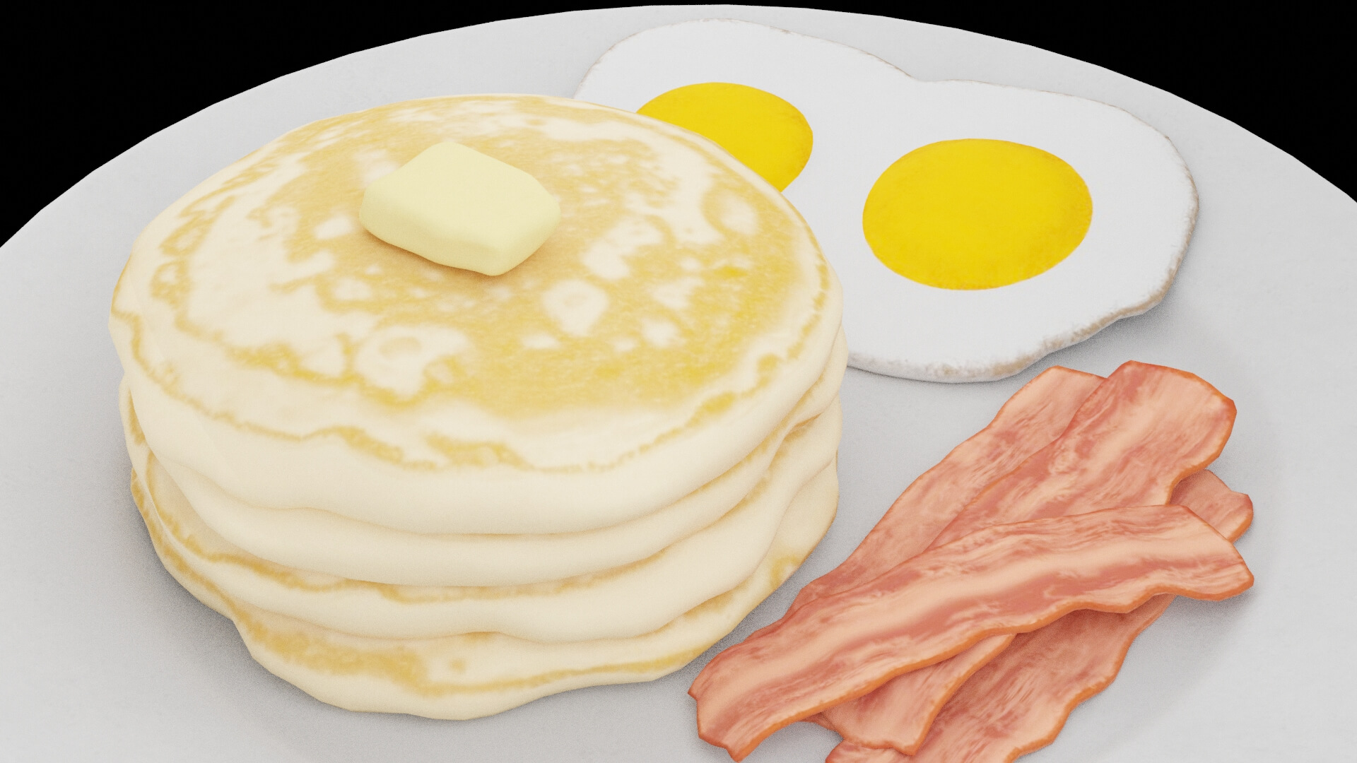 Bacon Egg Plate - 3D Model by thedazking