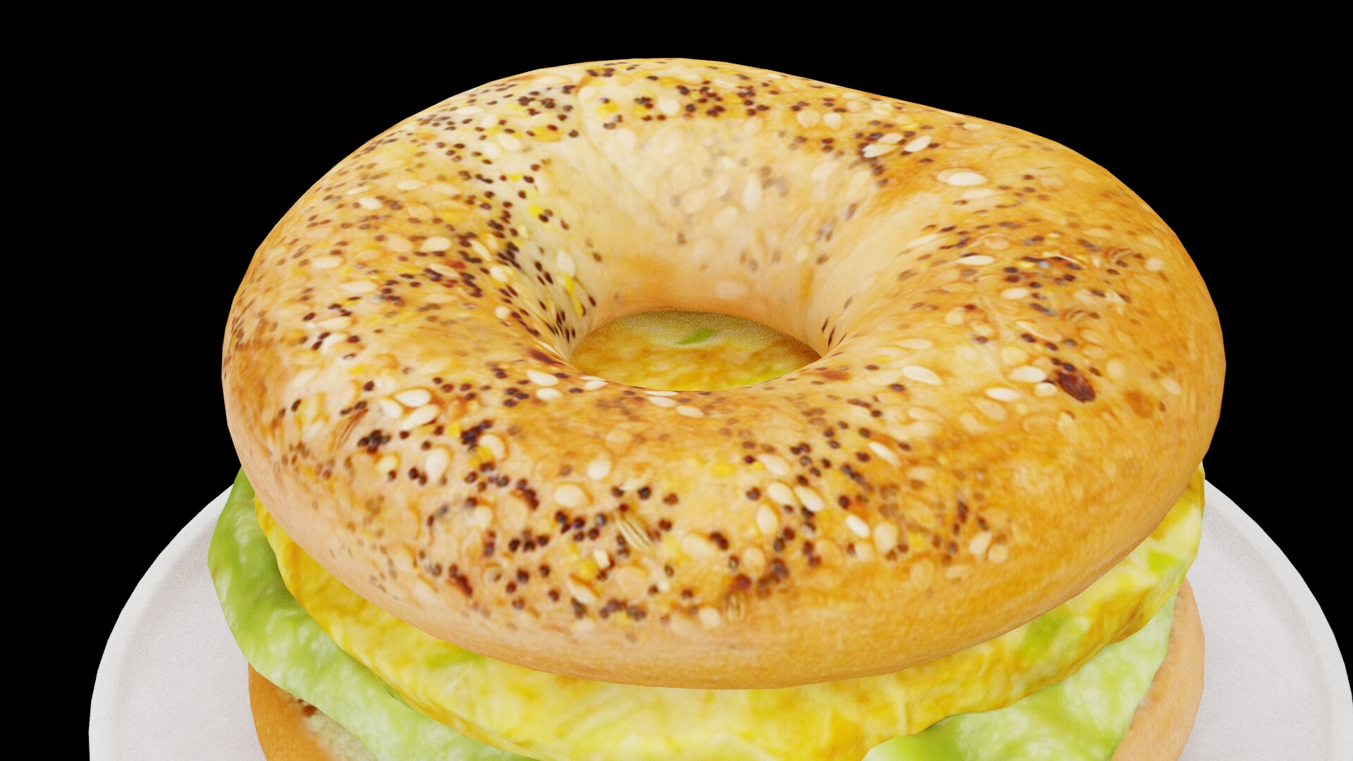 Bagel Sandwich - 3D Model by thedazking
