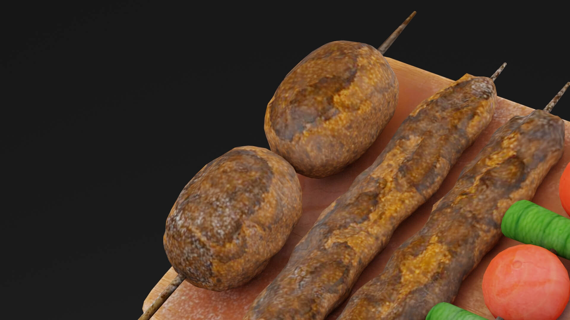 Barbecue Platter - 3D Model by thedazking