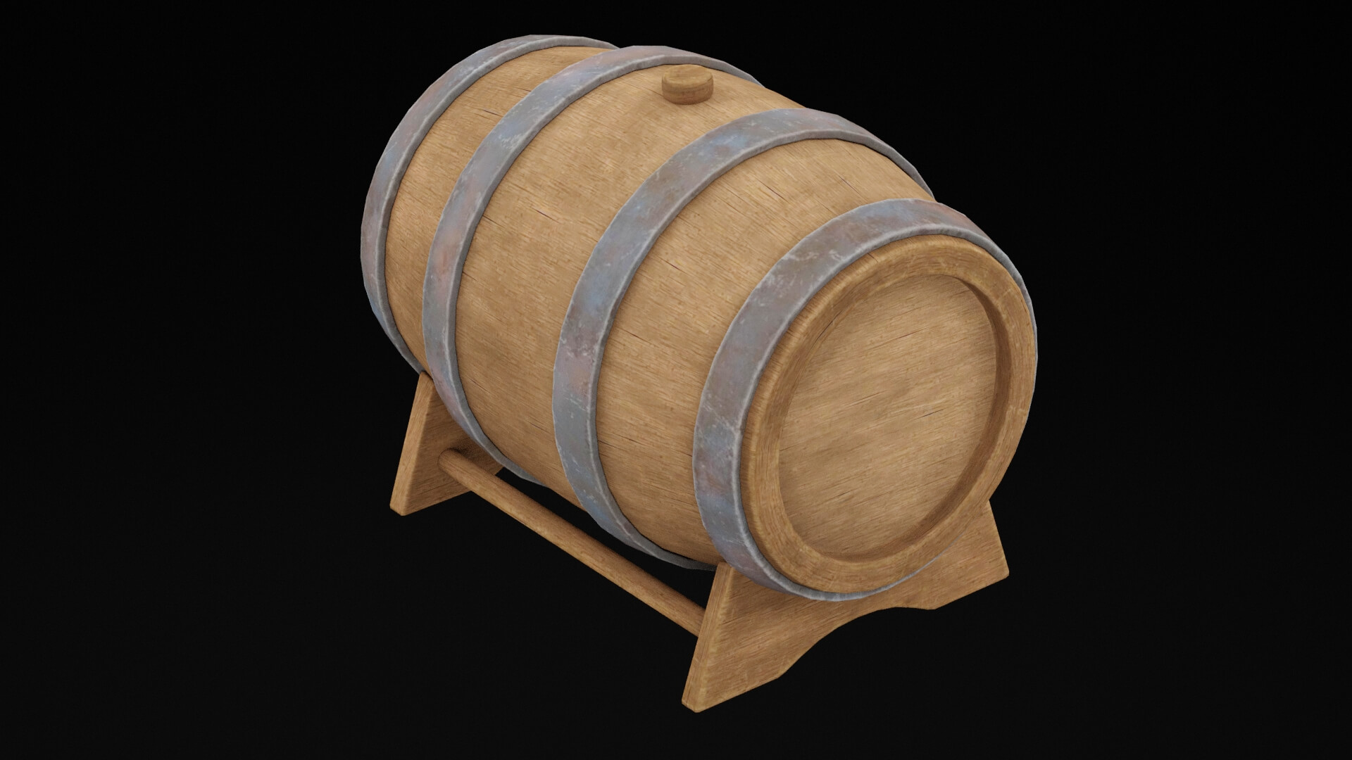 Wooden Beer Barrel - 3D Model by thedazking
