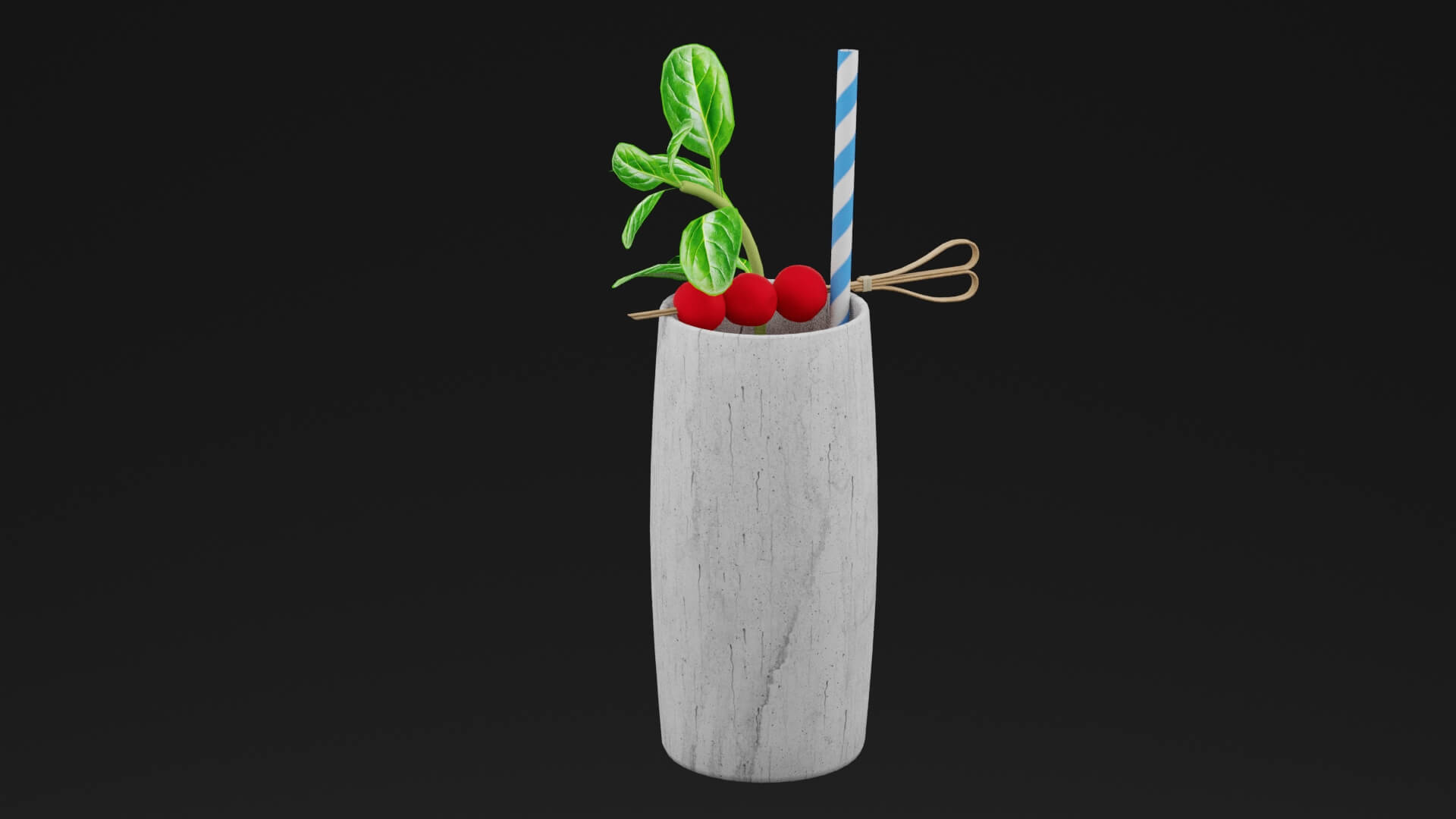 Berry Breeze Drink - 3D Model by thedazking