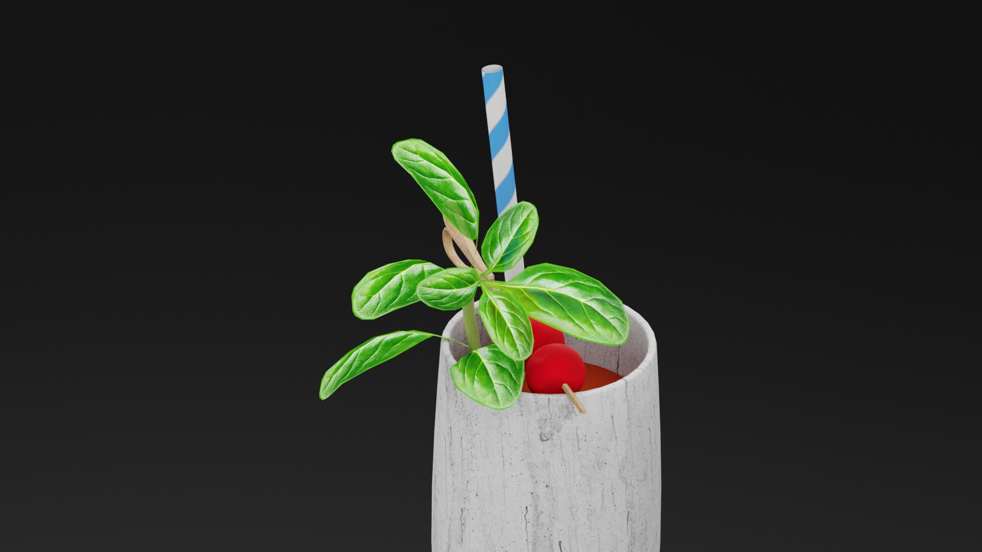Berry Breeze Drink - 3D Model by thedazking