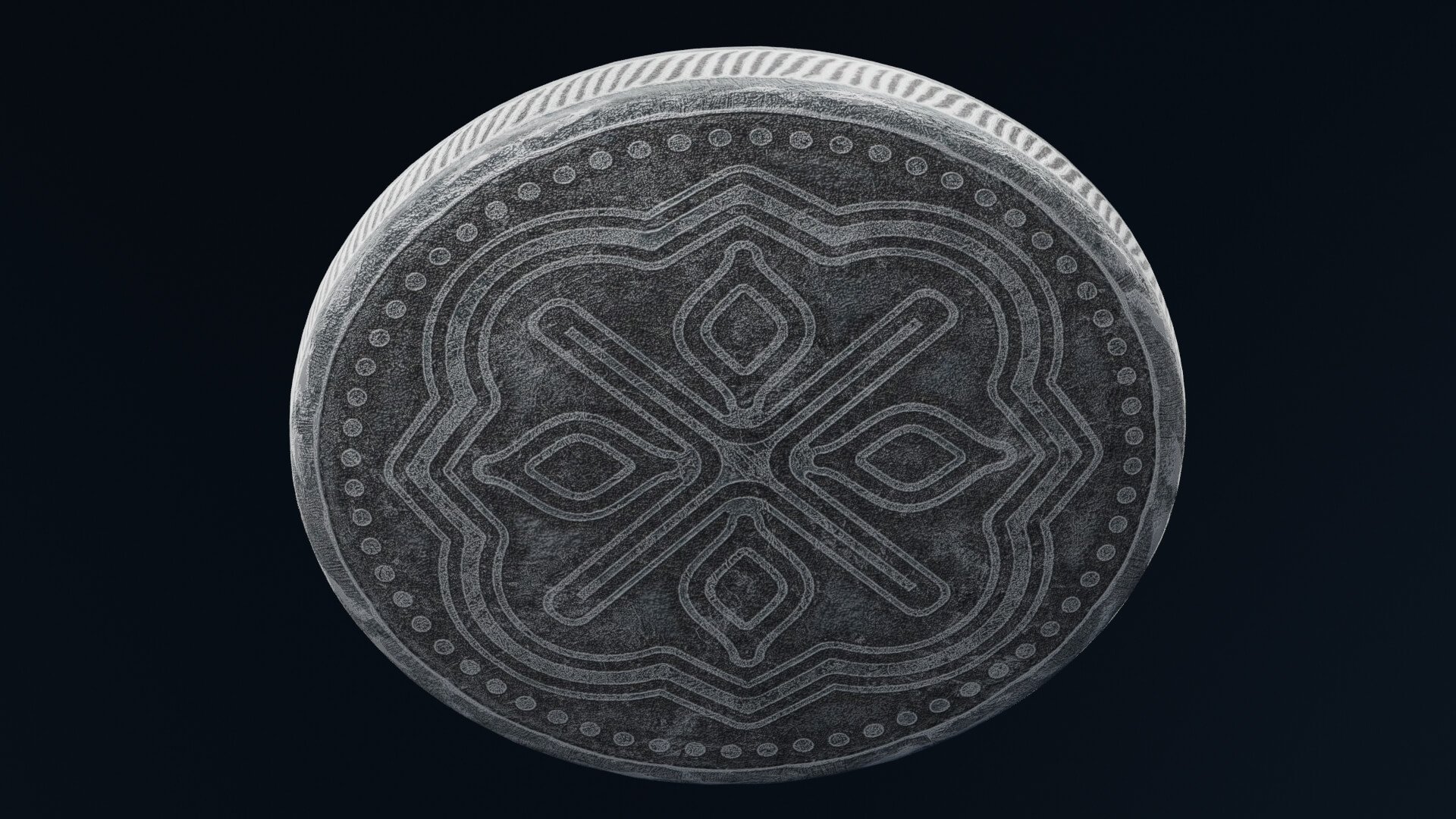 Blue Ancient Coin - 3D Model by thedazking