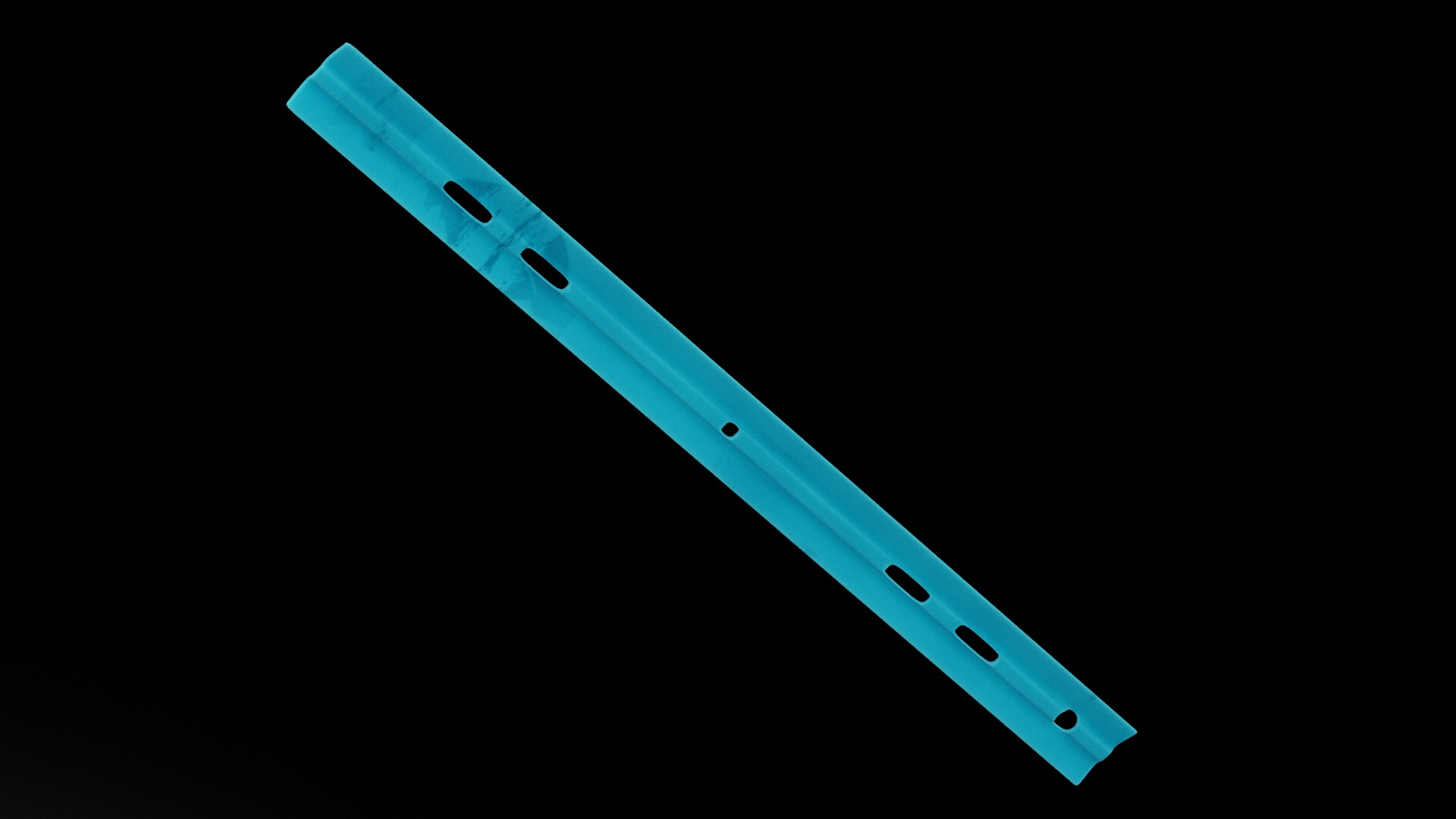 Blue Plastic Ruler - 3D Model by thedazking