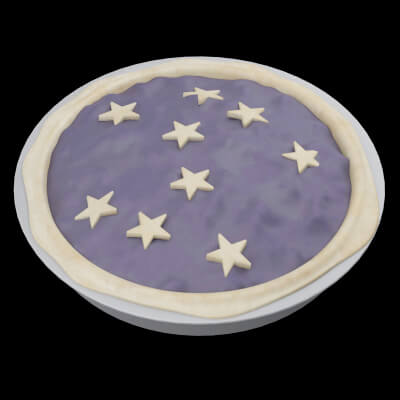 Blueberry Pie - 3D Model by thedazking