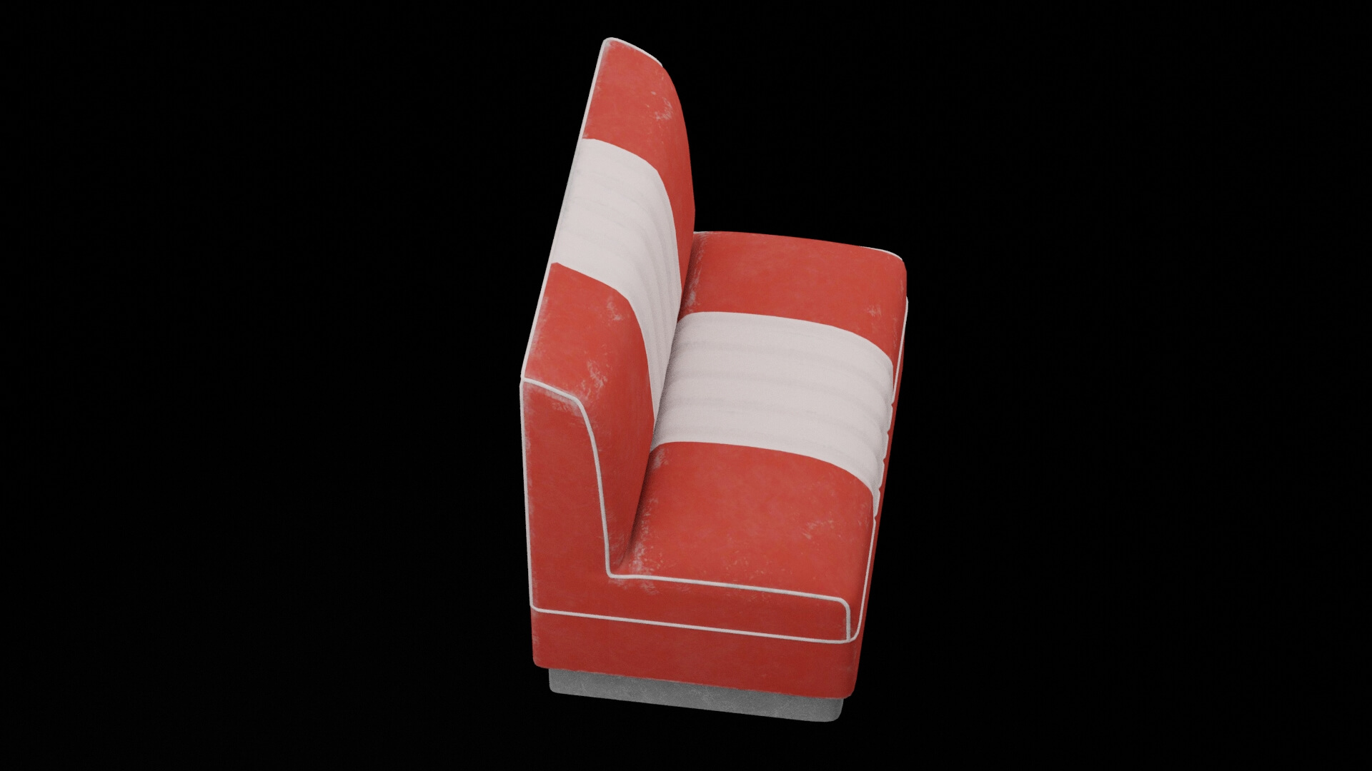 Red Booth Chair - 3D Model by thedazking