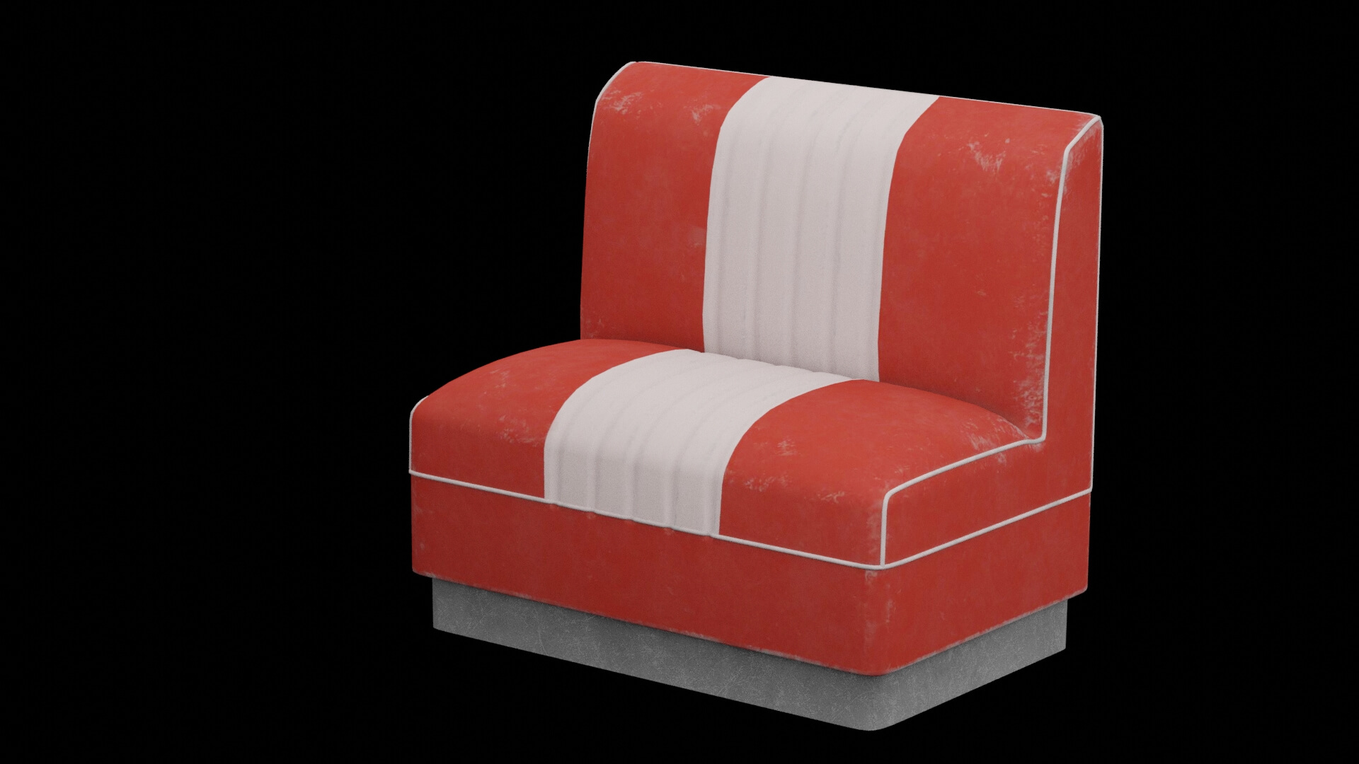 Red Booth Chair - 3D Model by thedazking