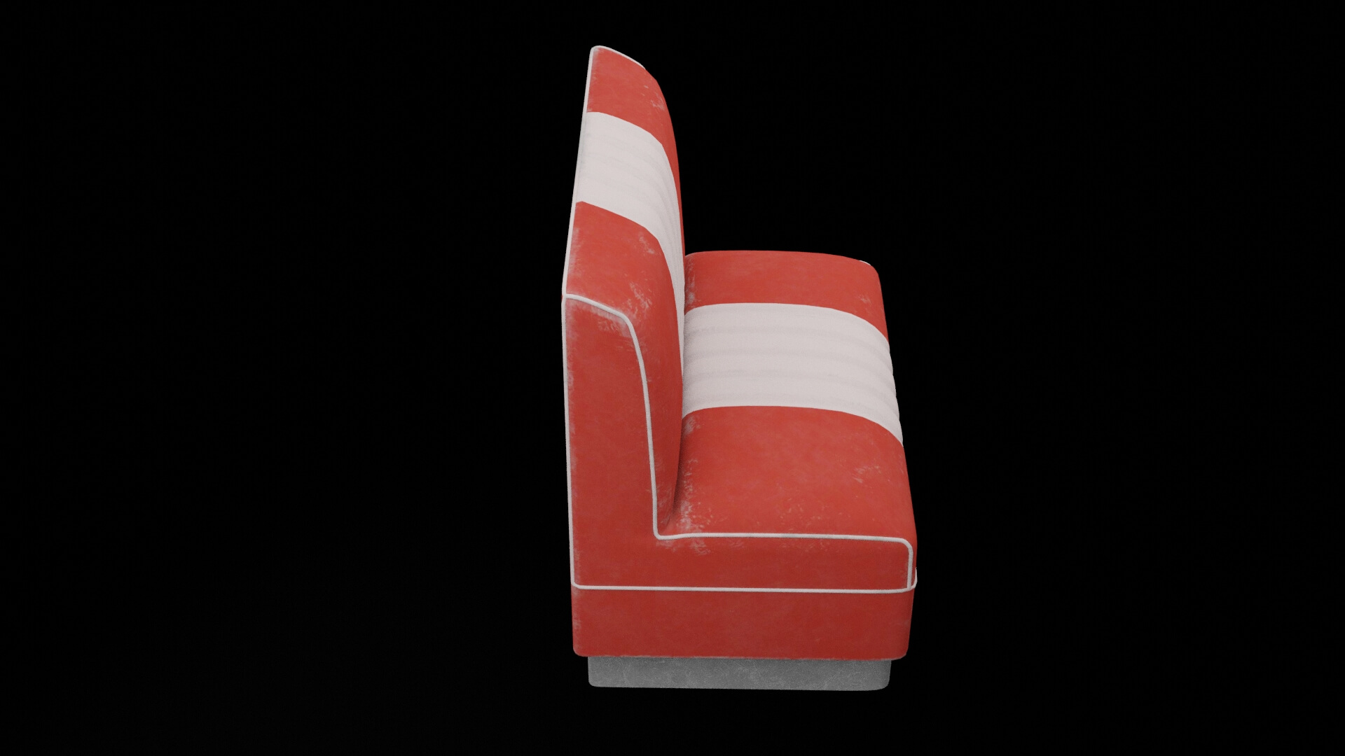 Red Booth Chair - 3D Model by thedazking