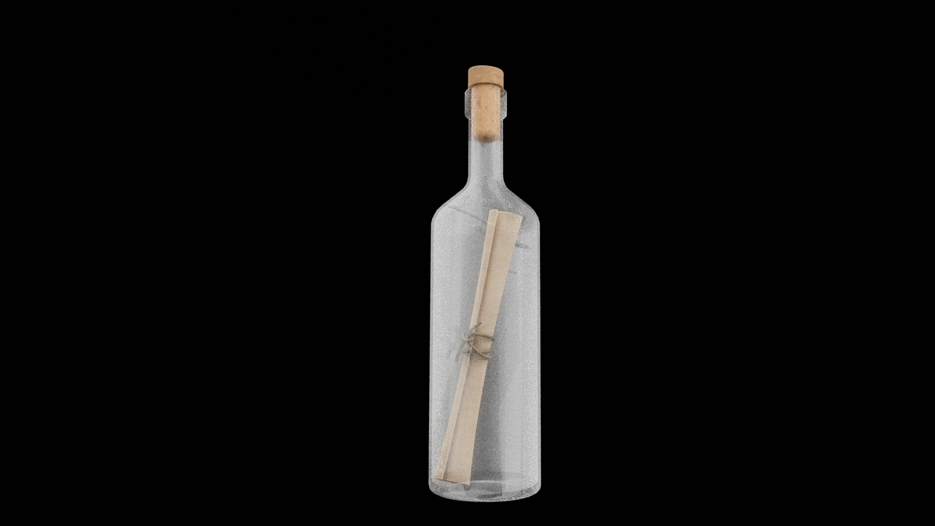 Scroll in Bottle - 3D Model by thedazking