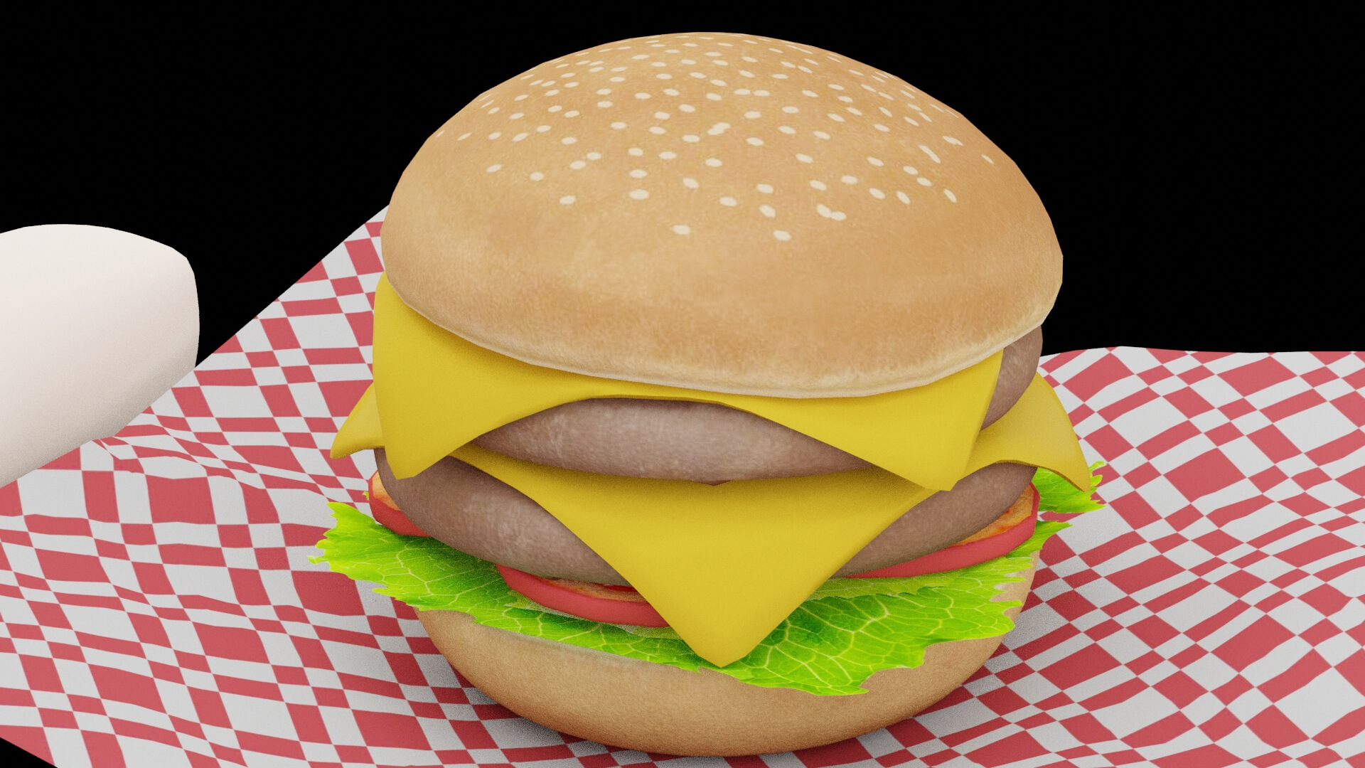 Burger and Fries - 3D Model by thedazking