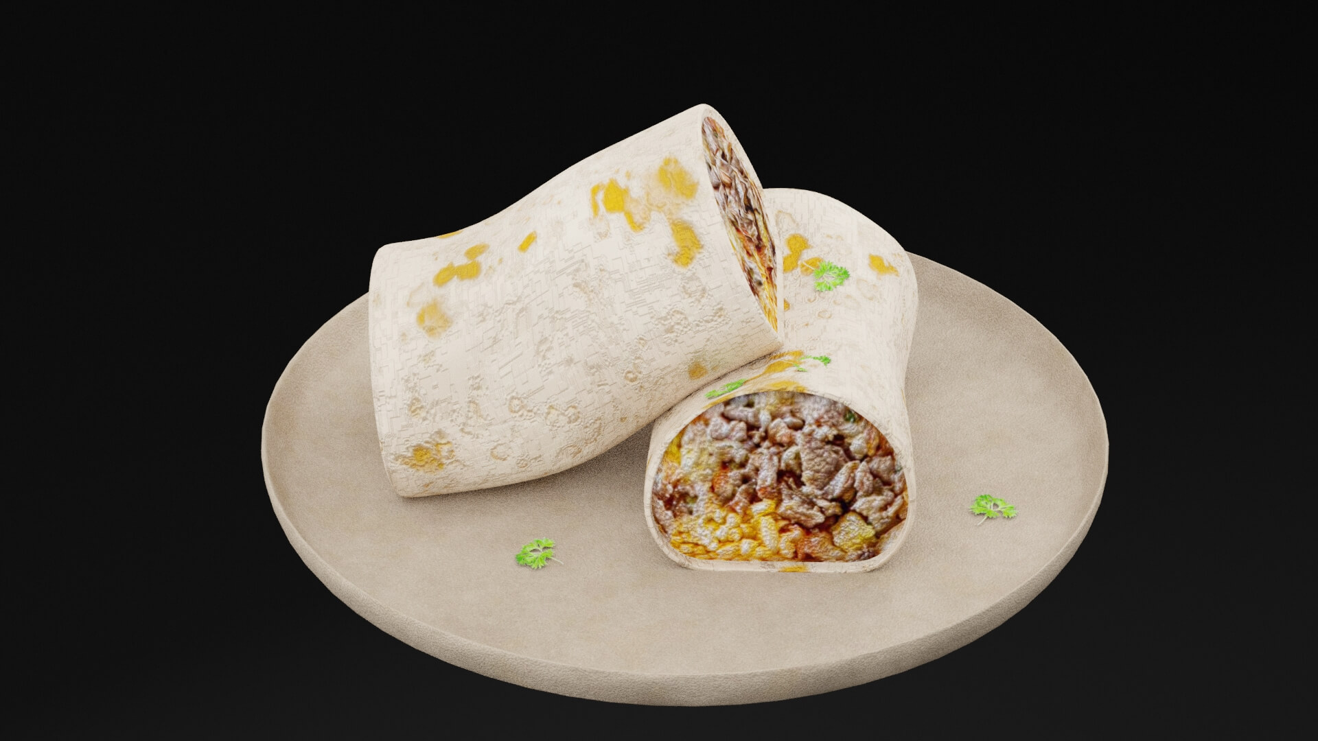 Burrito Plate - 3D Model by thedazking