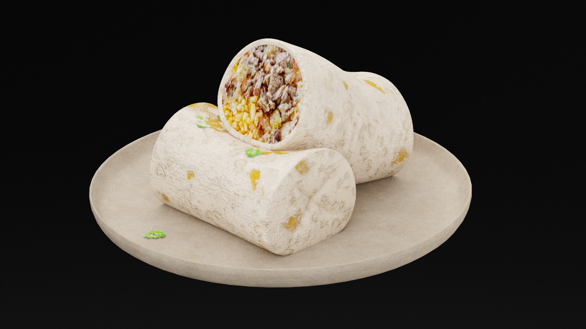 Burrito Plate - 3D Model by thedazking