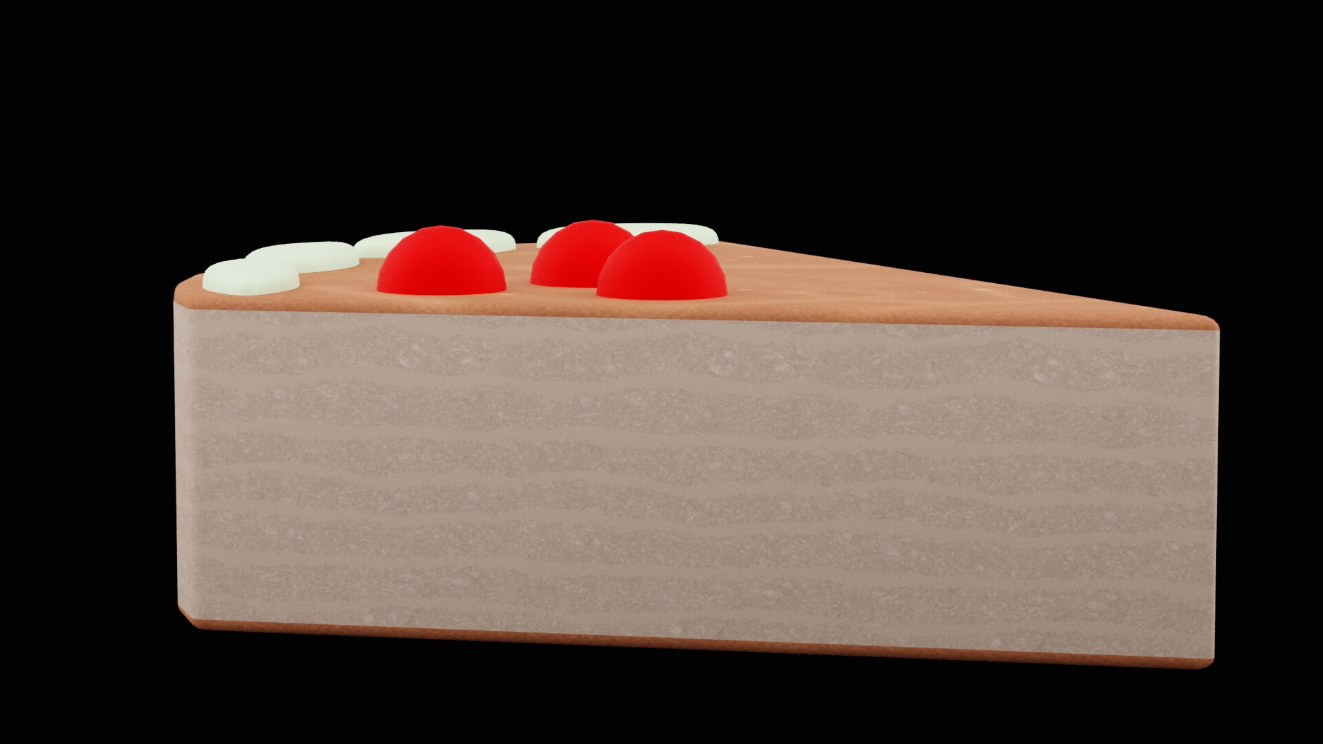 Chocolate Cake Slice - 3D Model by thedazking