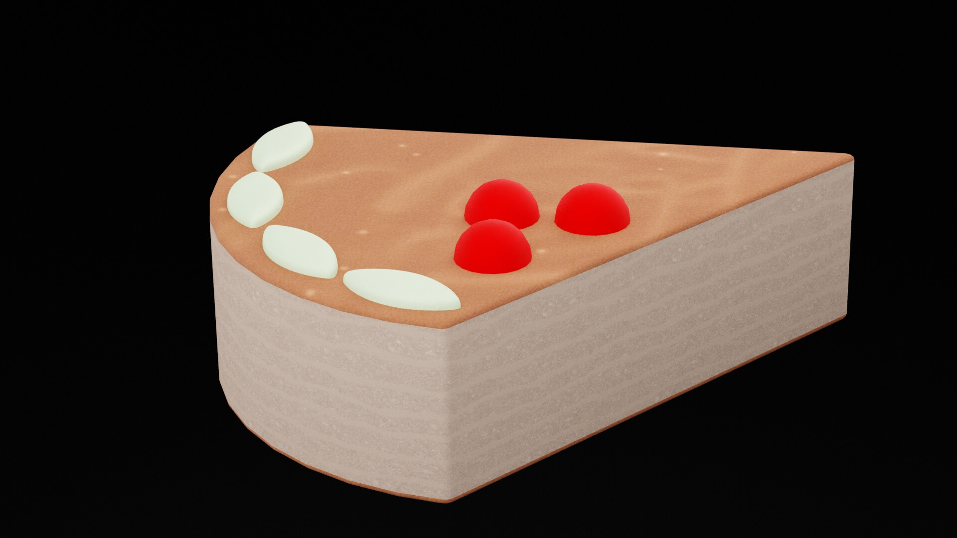 Chocolate Cake Slice - 3D Model by thedazking