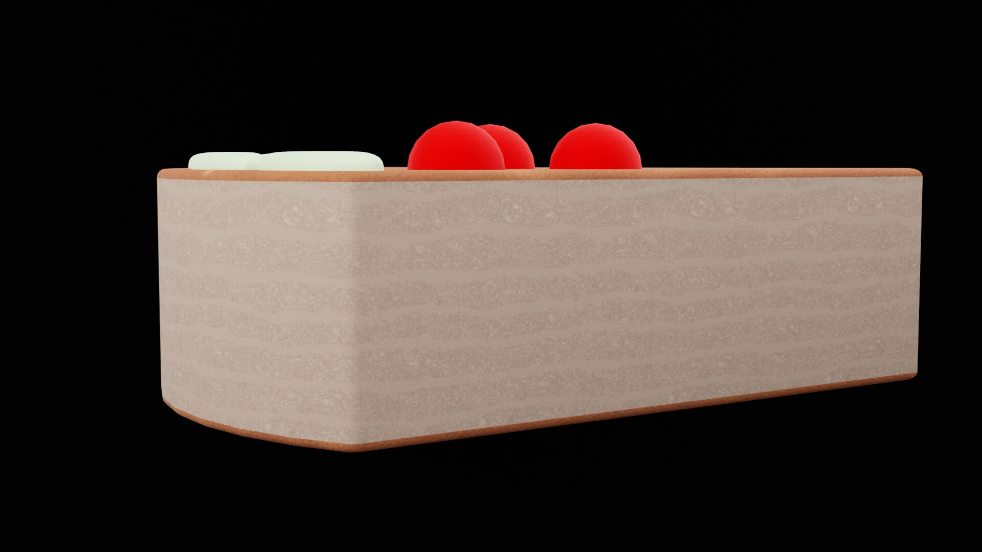 Chocolate Cake Slice - 3D Model by thedazking