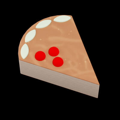 Chocolate Cake Slice - 3D Model by thedazking