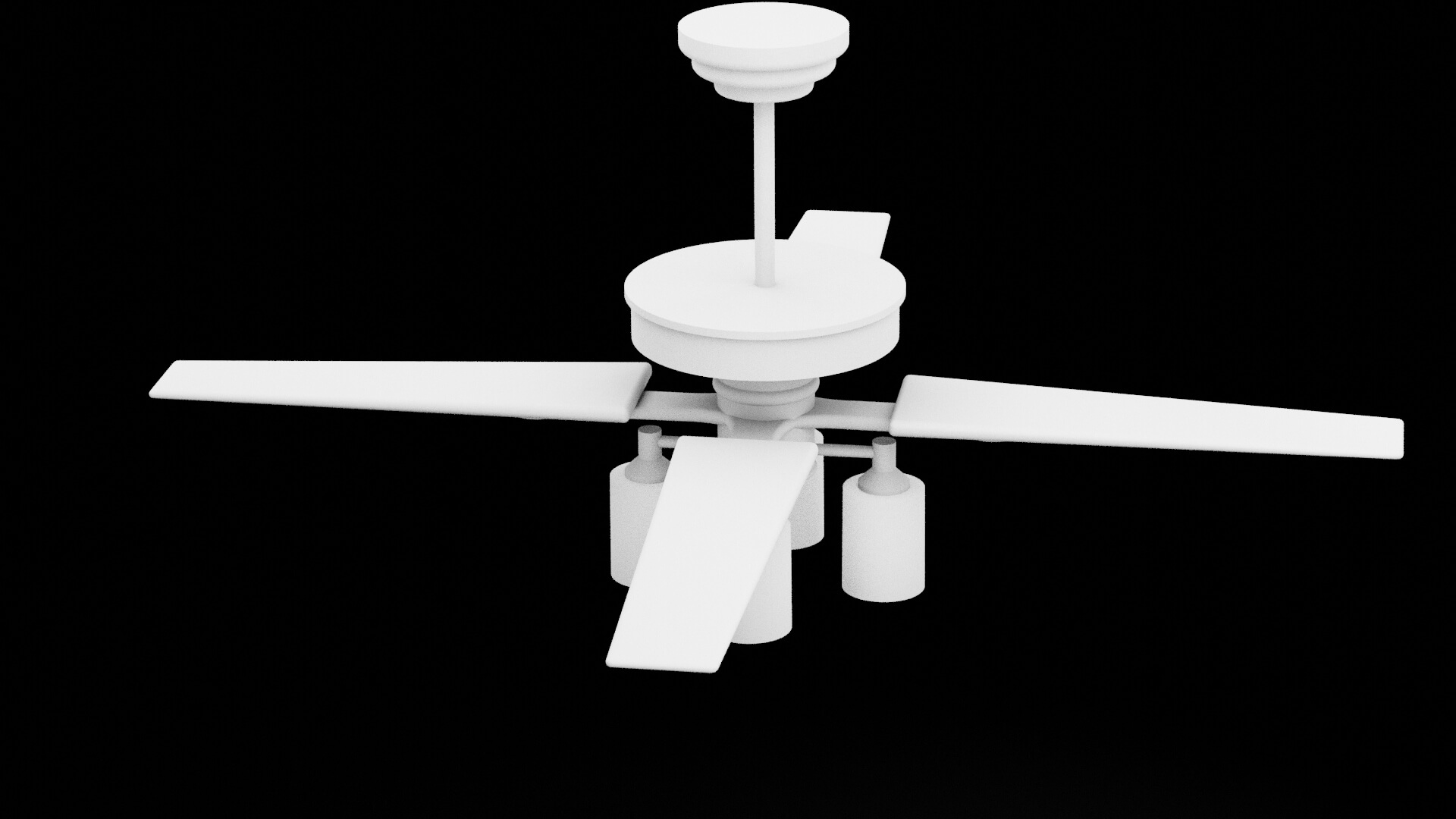Ceiling Lamp and Fan - 3D Model by thedazking