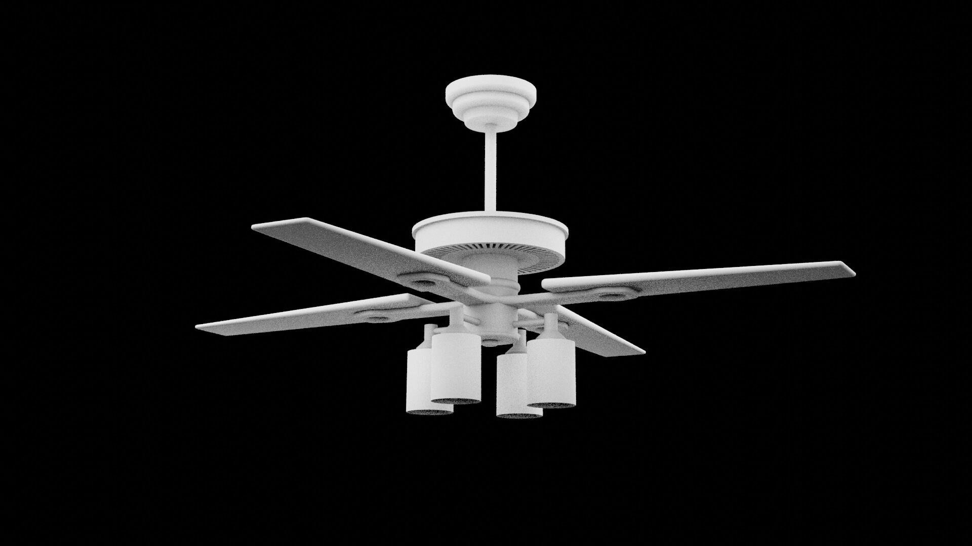 Ceiling Lamp and Fan - 3D Model by thedazking