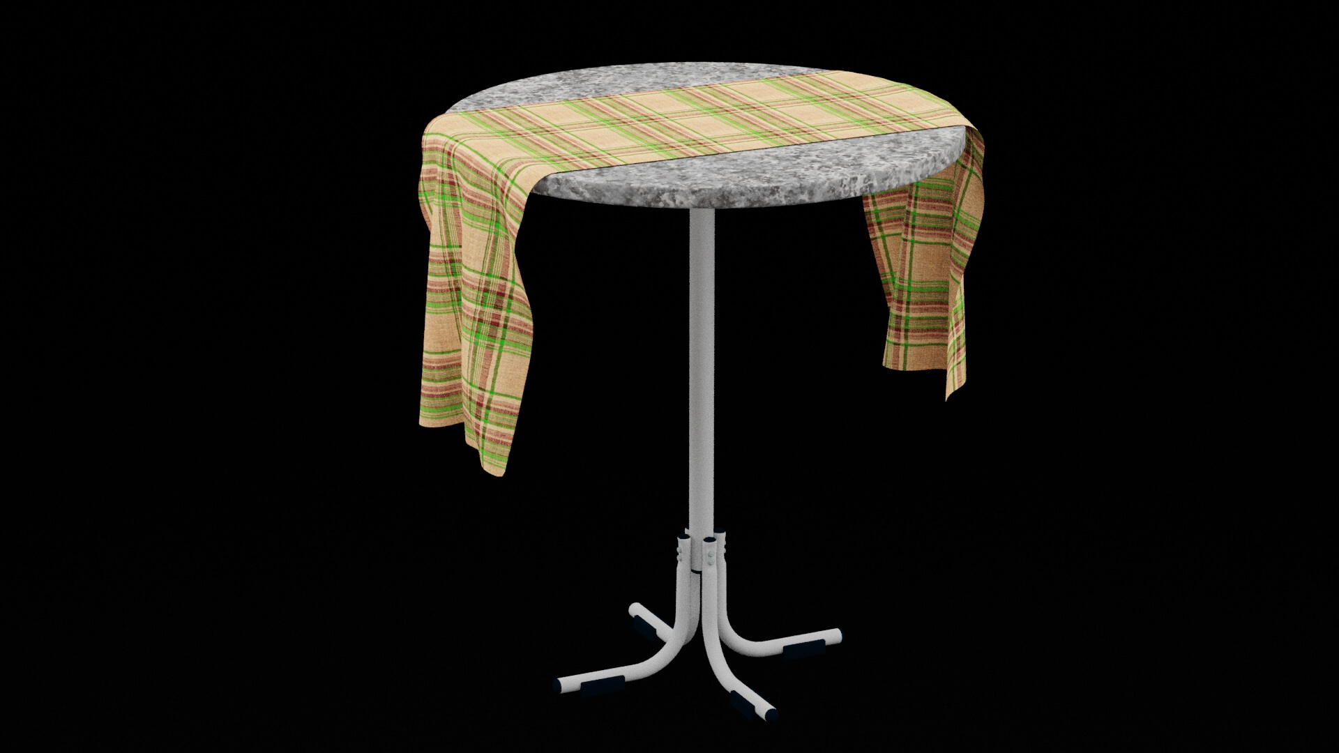 Ceramic Table With Cloth - 3D Model by thedazking